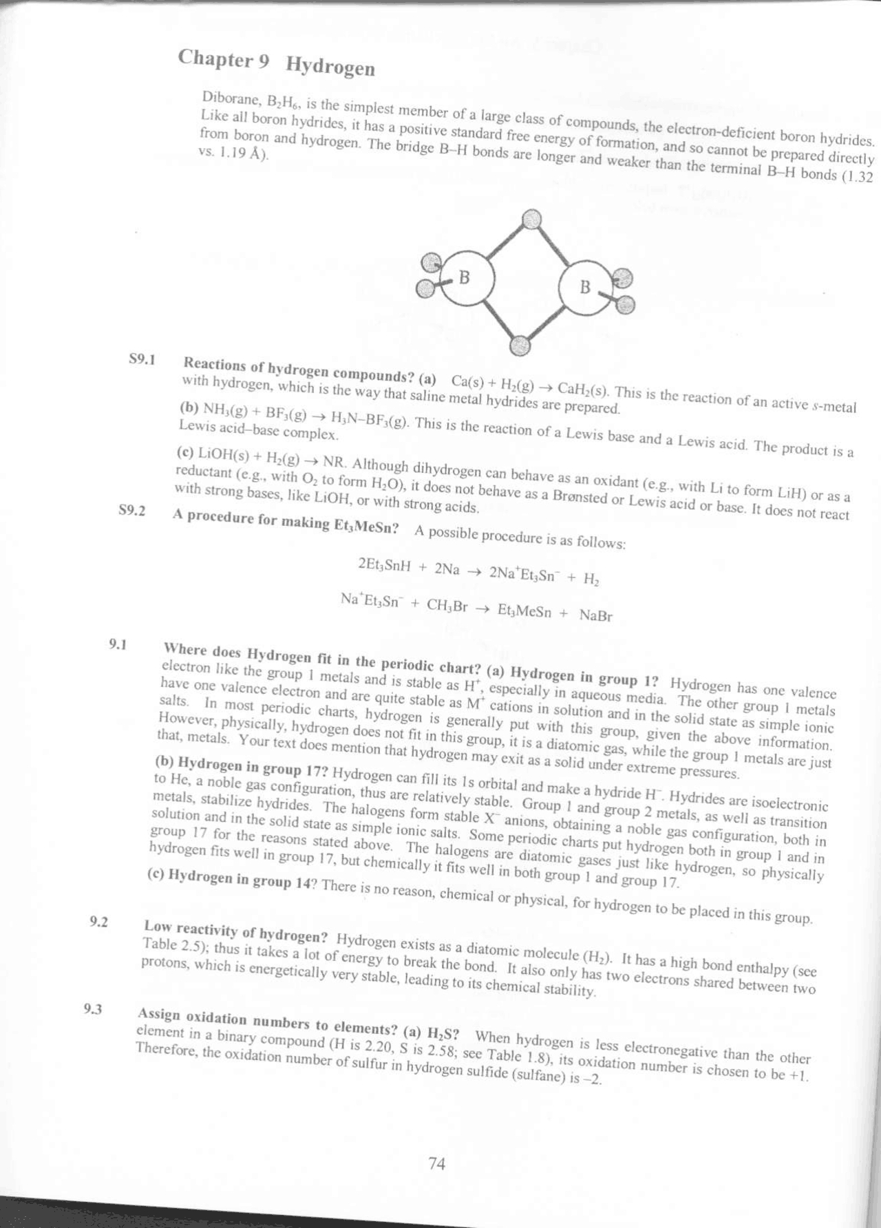 Short Questions On Hydrogen With Answers Chem 241 Docsity