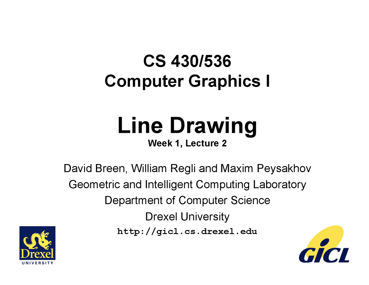 Line Drawing Computer Graphics I Lab Cs 430 Docsity
