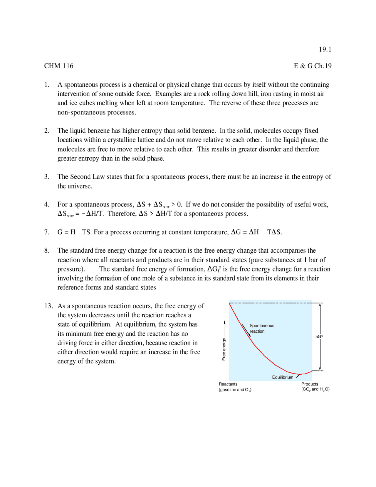 Questions With Answers On General Chemistry Assignment Chm 116