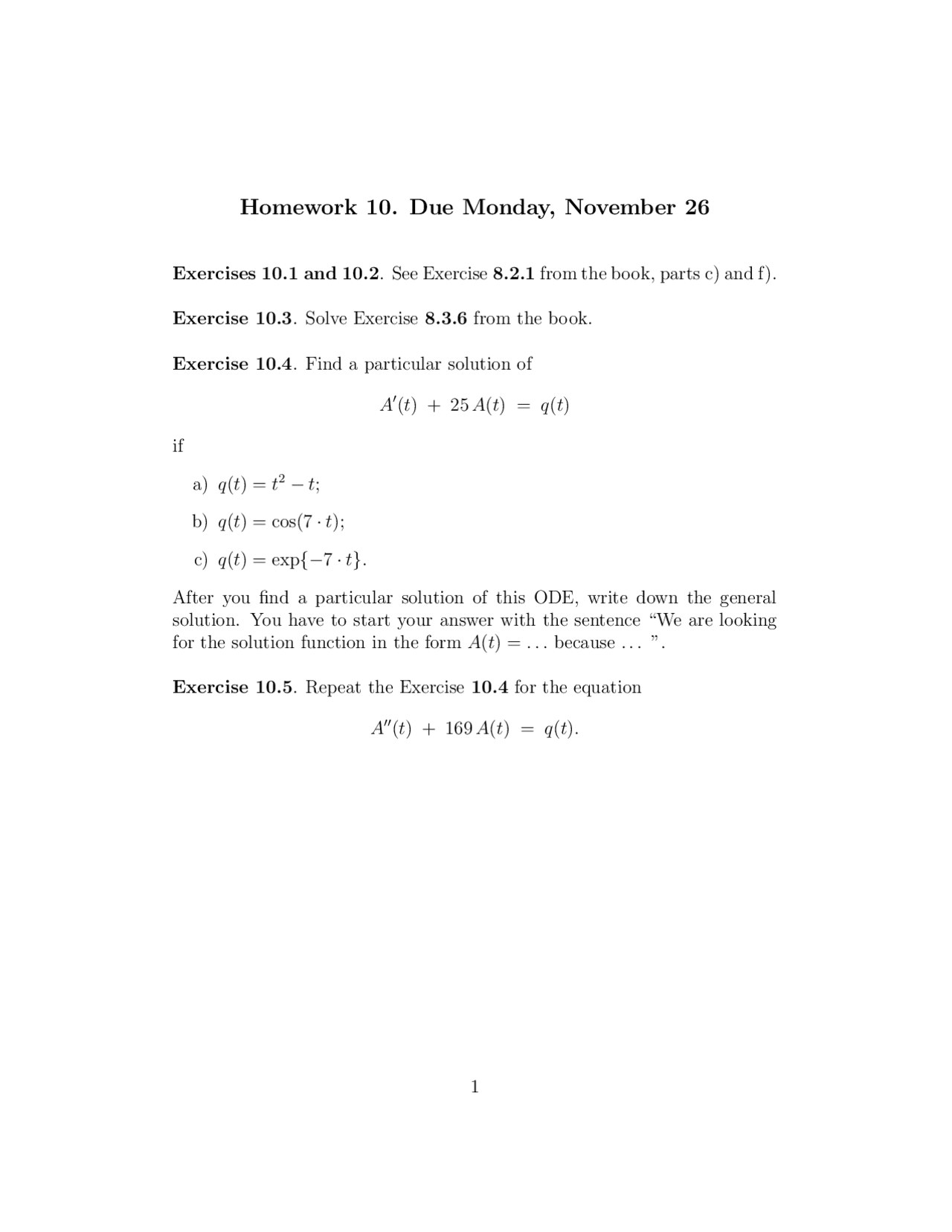 Exercises On Introduction To Partial Differential Equation Homework Math 3363 Docsity