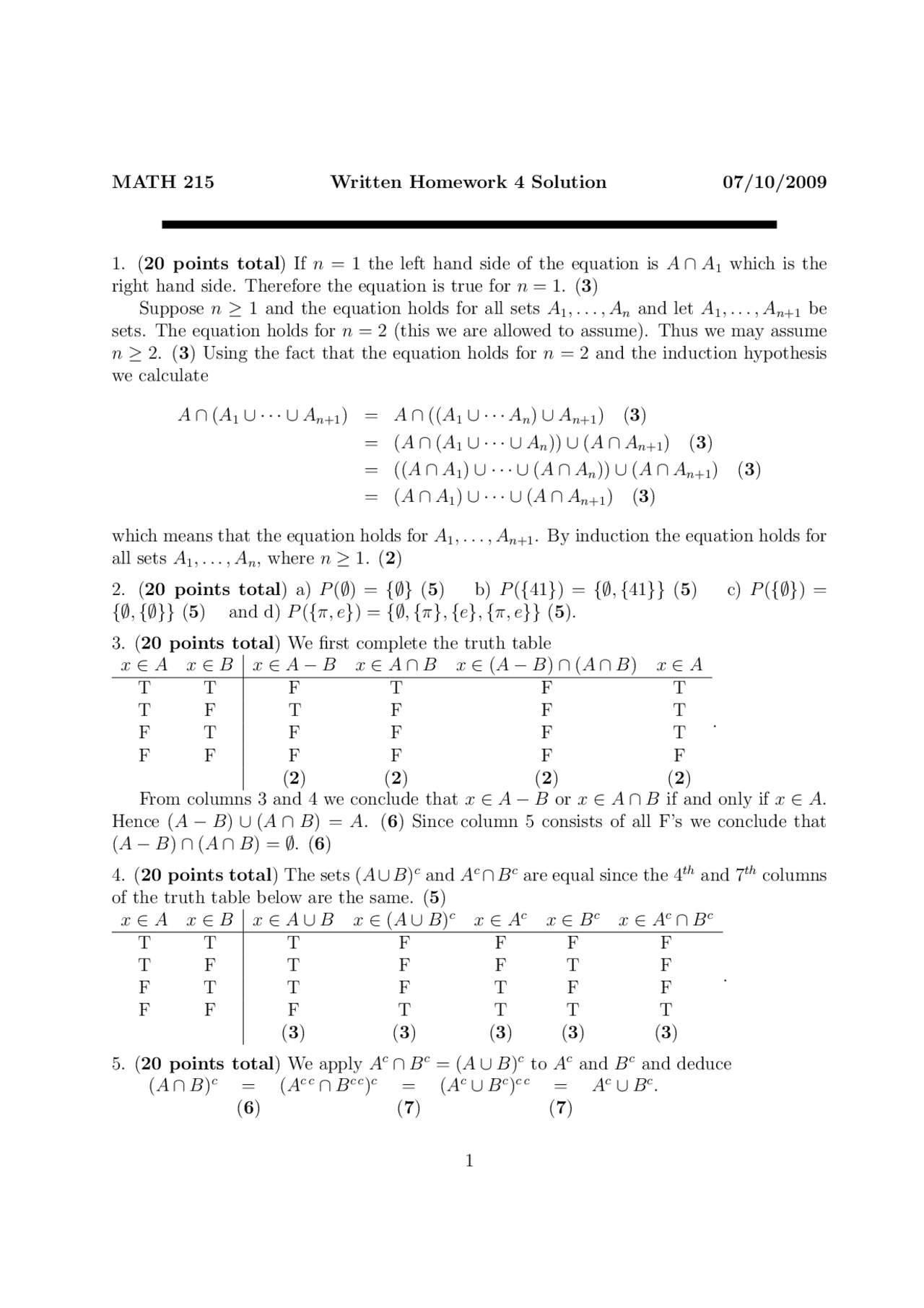 Introduction To Advanced Mathematics Homework 4 With Resolution