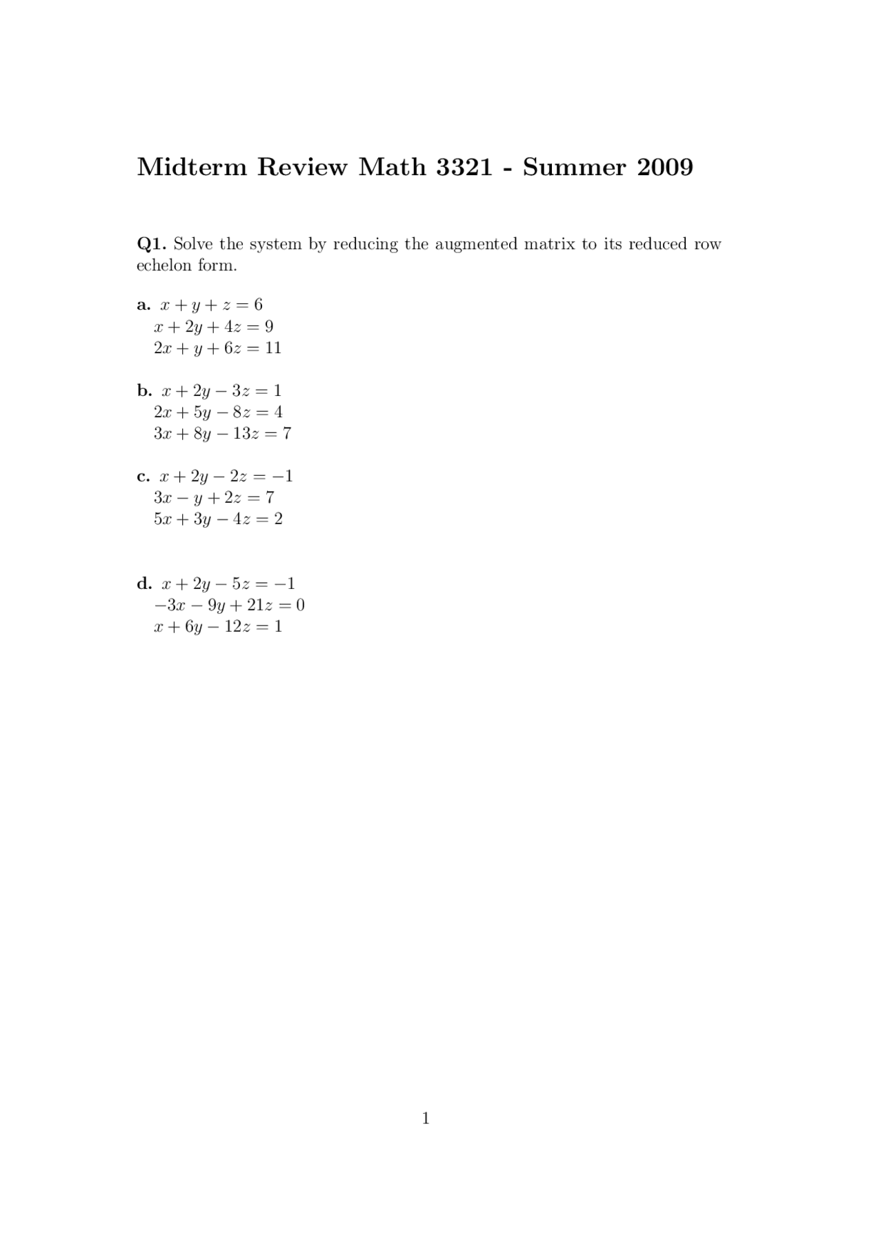 Engineering Exploration - Review Midterm | MATH 3321 - Docsity