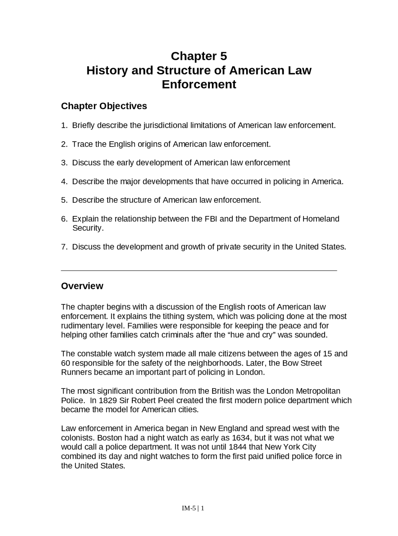 History and Structure American Law Enforcement | CJ 1010 | Study notes ...