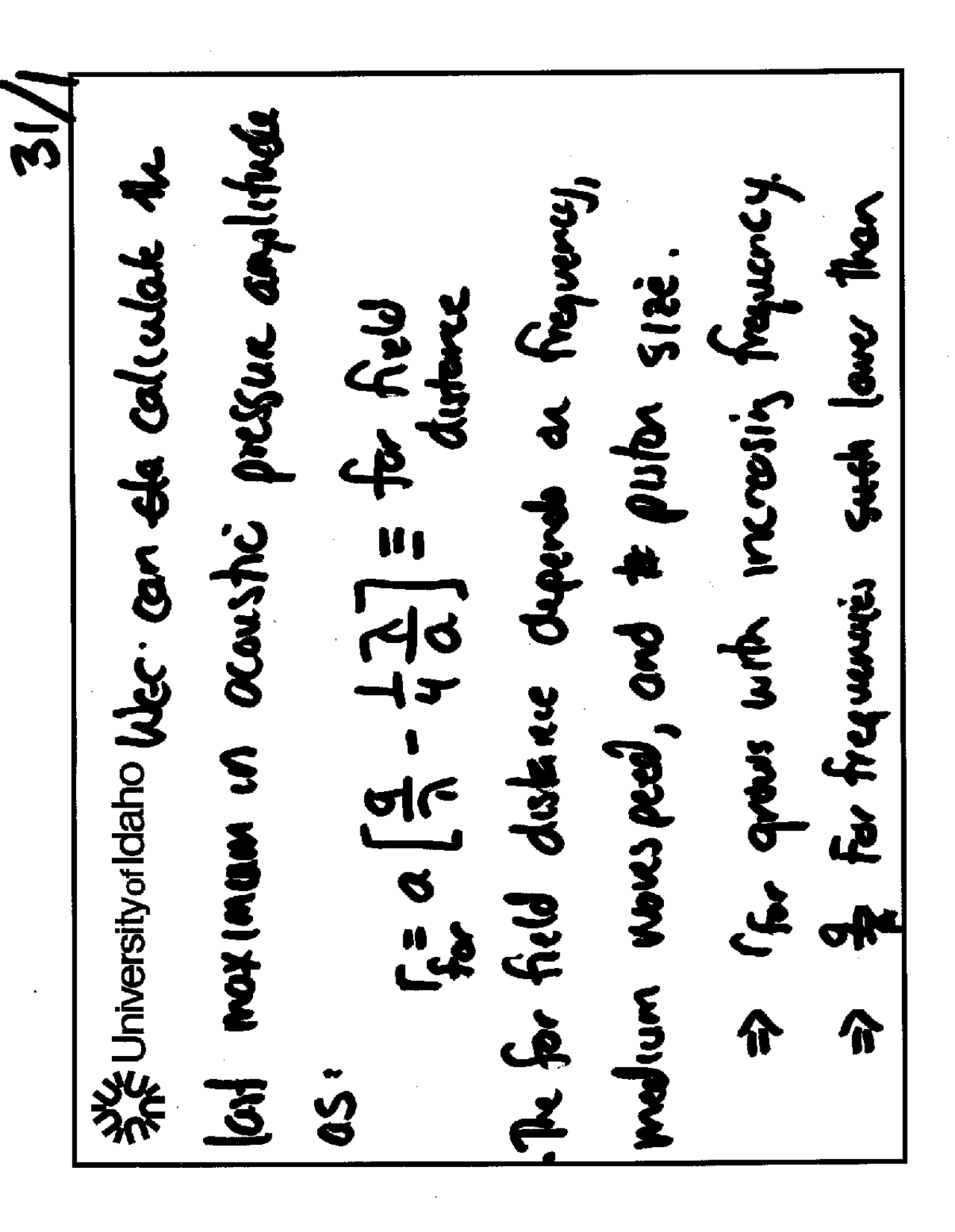 Field Pressure Response Handwritten Notes Me 413 Docsity