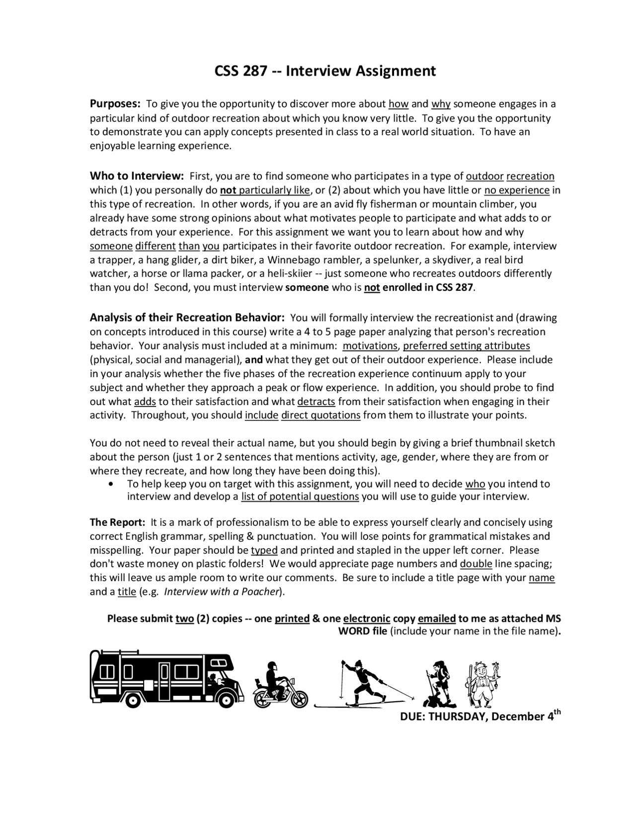 Interview Assignment - Foundations of Conservation Leadership | CSS 287 ...