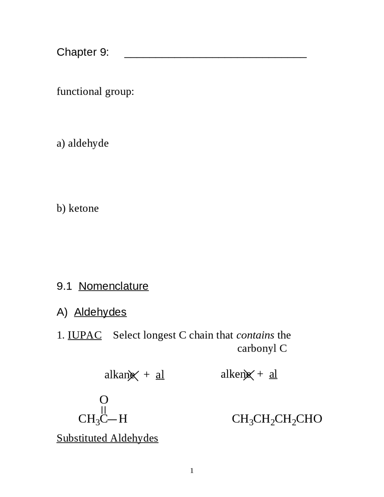 Functional Group - Introduction to Organic Chemistry | CHEM 2300 - Docsity