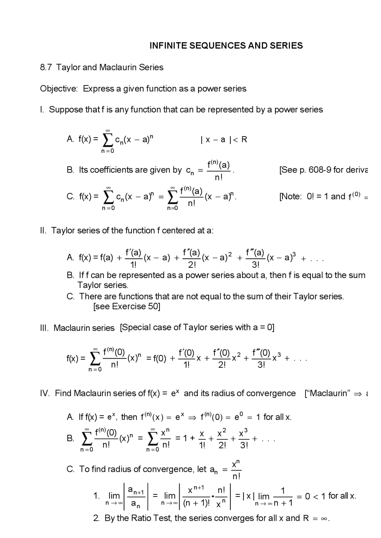 Solved Questions On Infinite Sequences And Series Calculus Ii Math