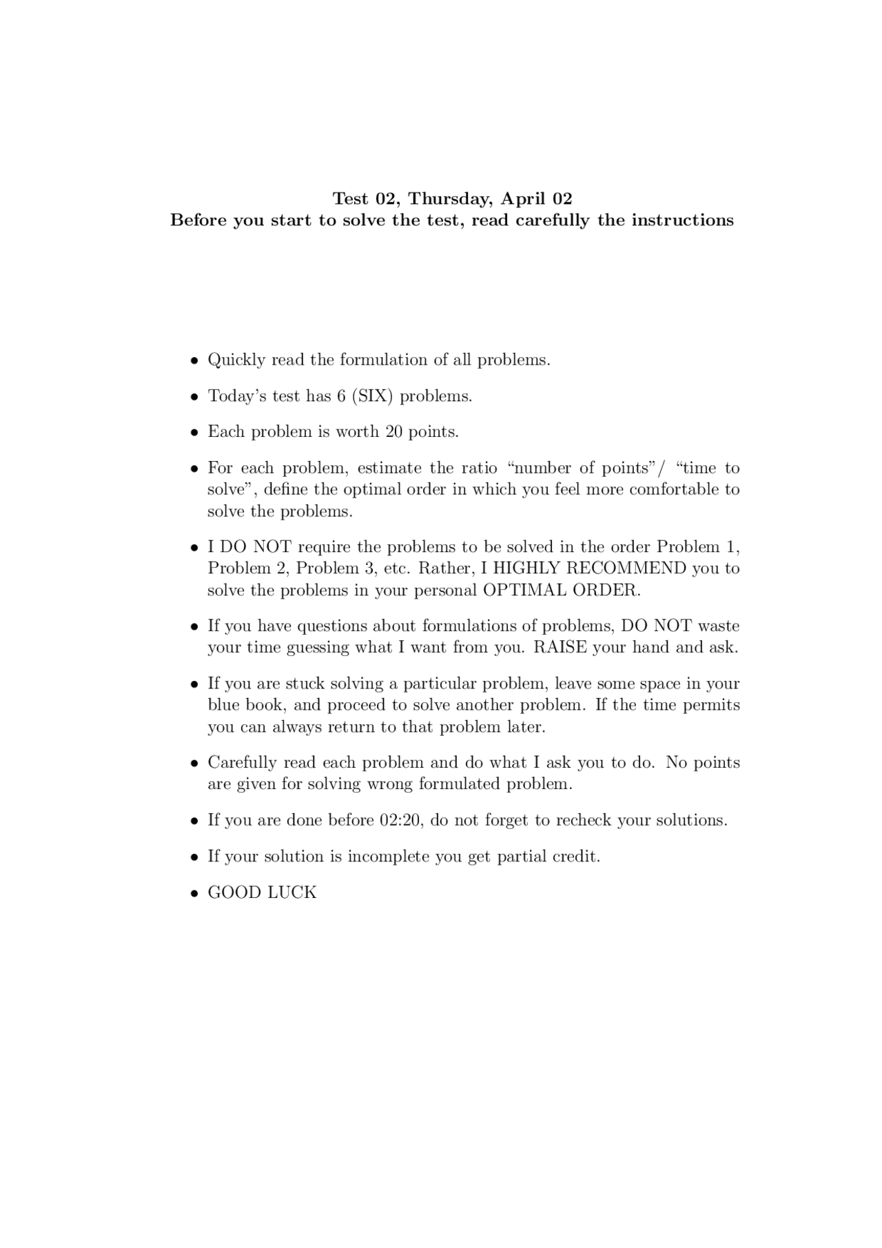 Test 2 With Solution Introduction To Pde Math 3363 Docsity