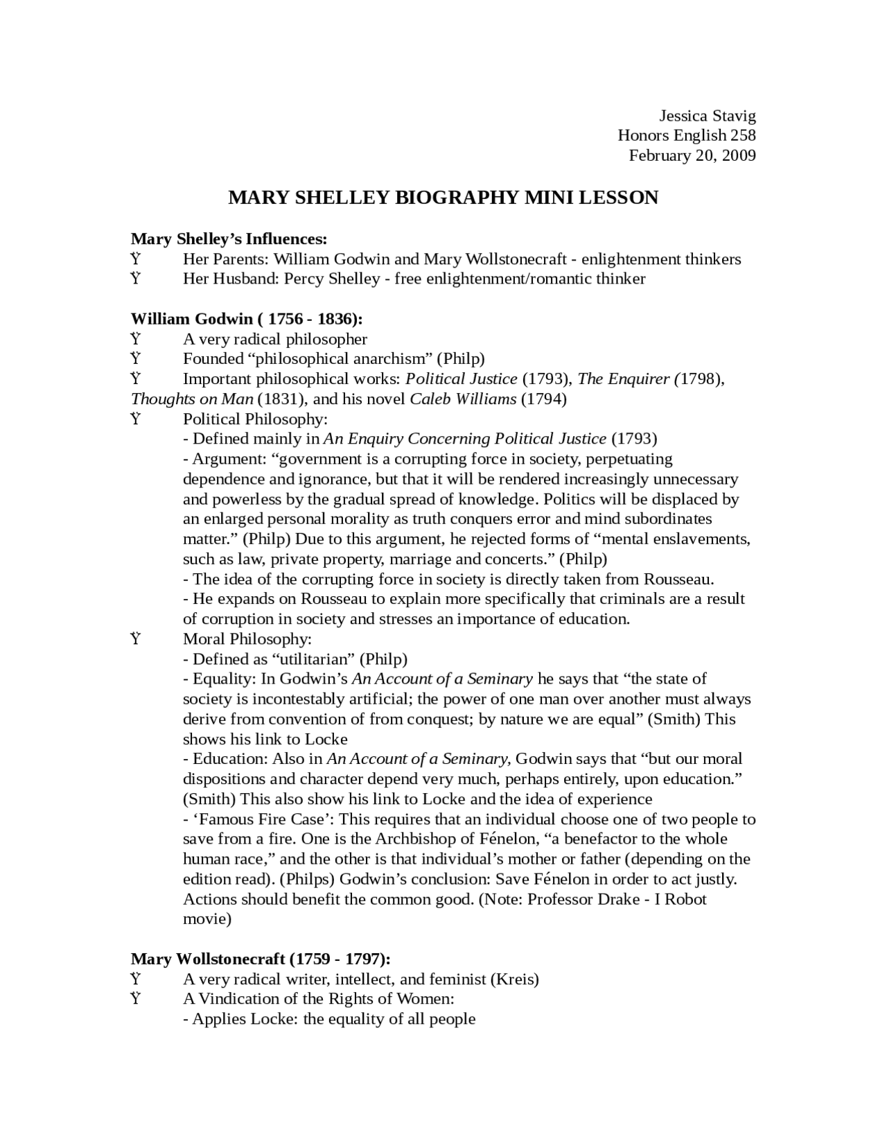 Mary Shelley Biography Mini Lesson - Literature of Western Civilization ...