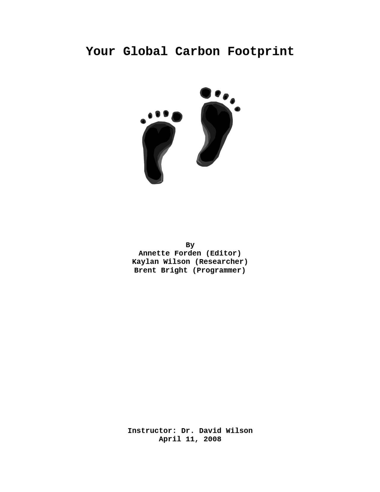 Notes On Your Global Carbon Footprint Agroecology Aecl 1000 Docsity