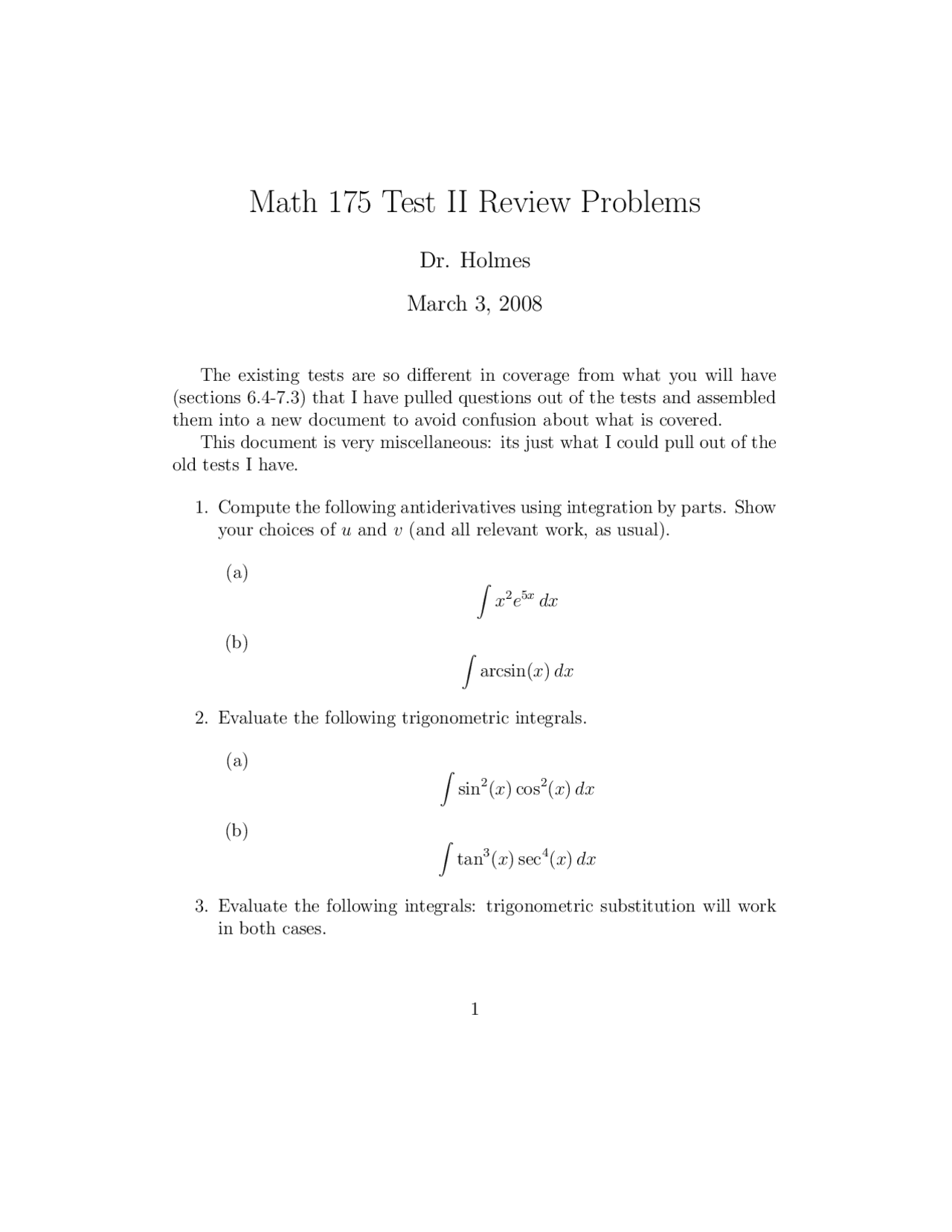 20 Questions To Evaluate The Antiderivatives Exam 2 MATH 175 Docsity 20-questions-to-evaluate-the-antiderivatives-exam-2-math-175-docsity