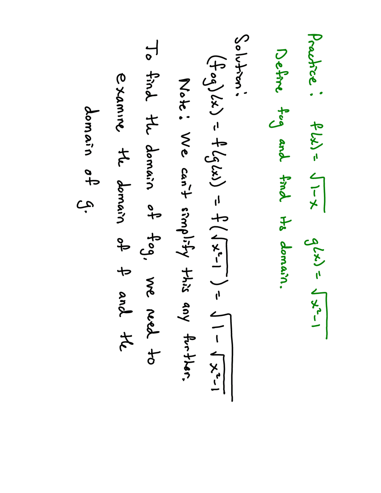 Practice Problems Find Fg And Determine Domain Math 121 Docsity
