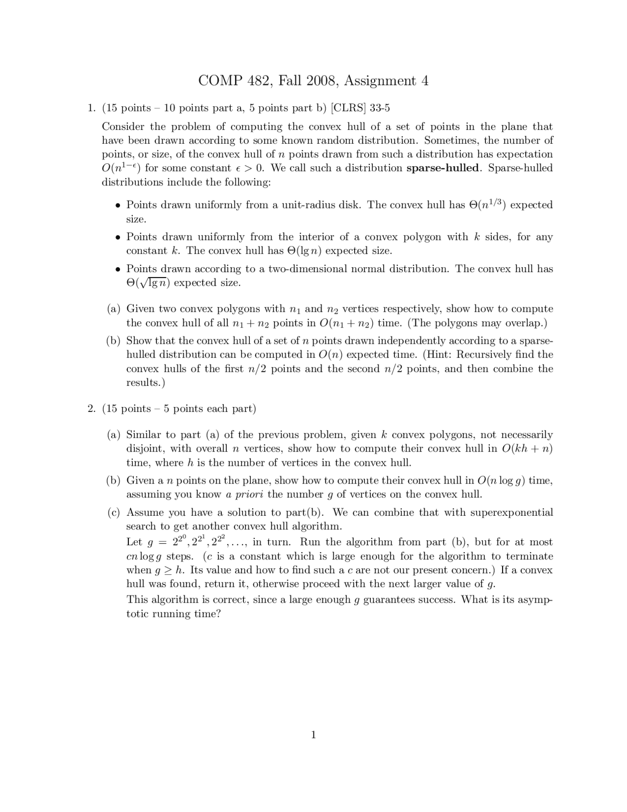 Assignment 4 Design Analysis Of Algorithms Comp 482 Docsity 3668