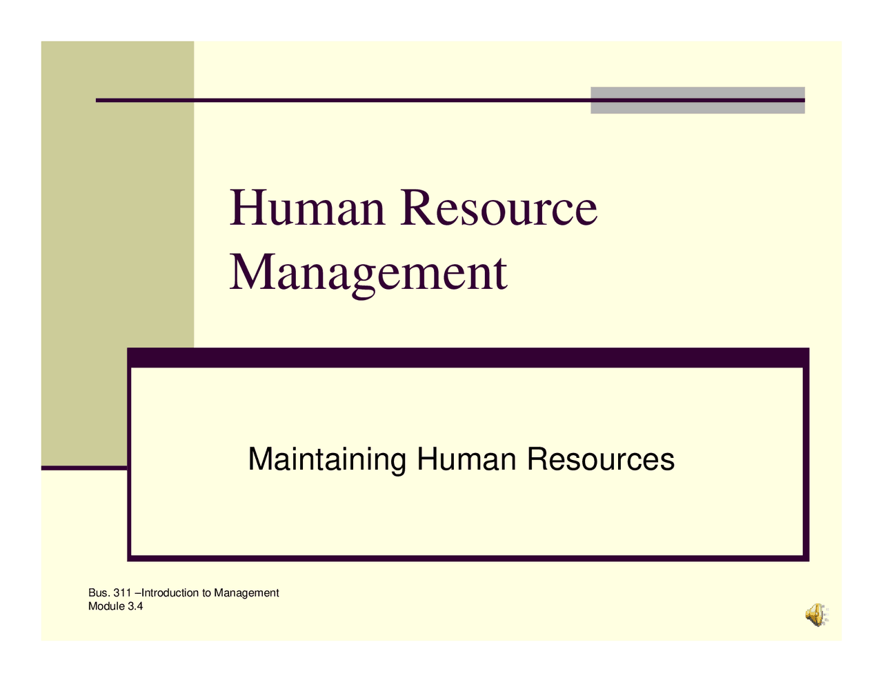 Human Resource Management Introduction To Management Bus 311 Docsity