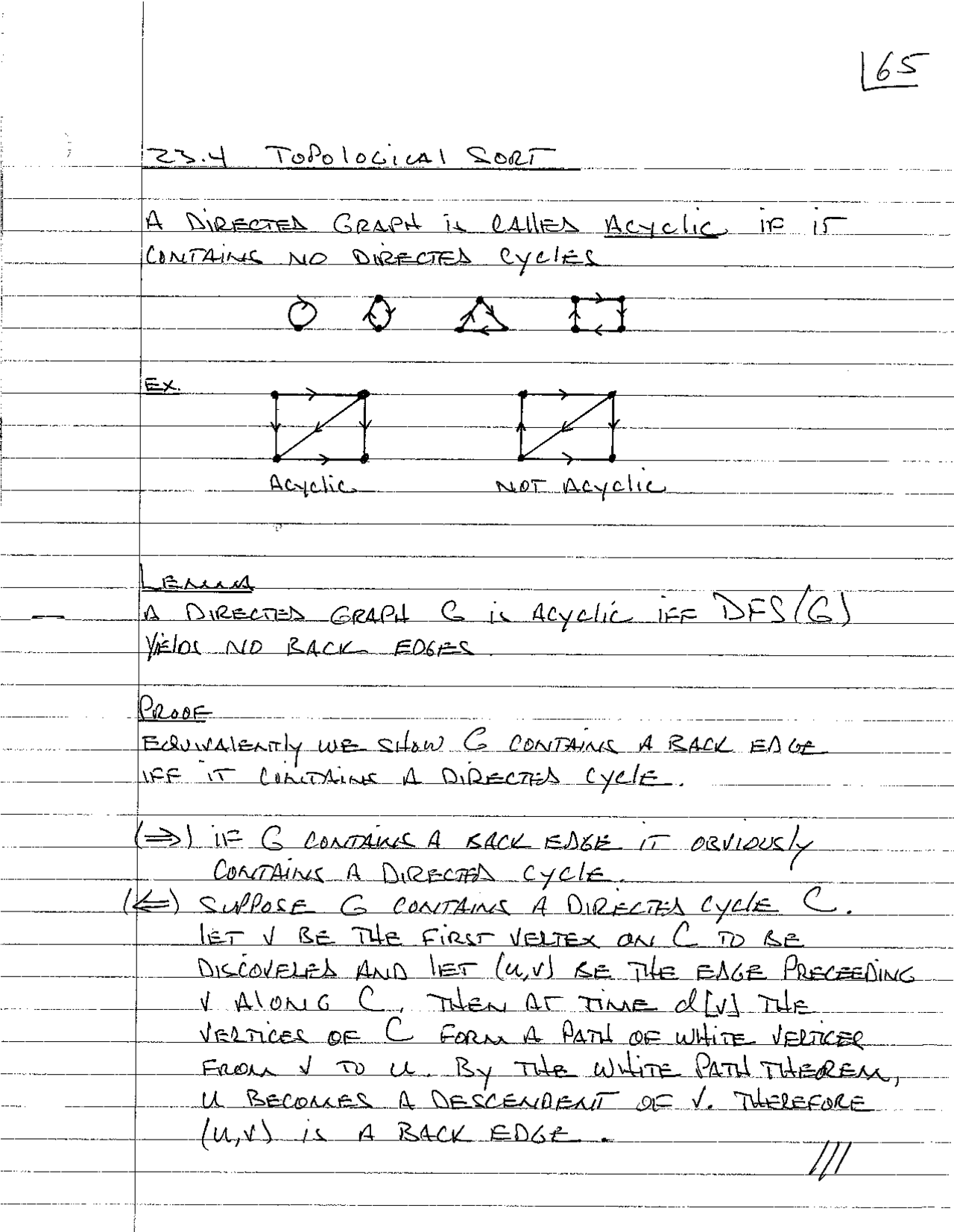 Handout Notes On Topological Sort Cmps 101 Docsity