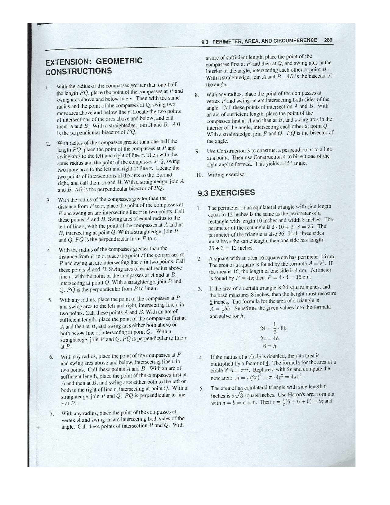 Extension: Geometric Constructions - Lecture Notes | MATH 124 | Study ...