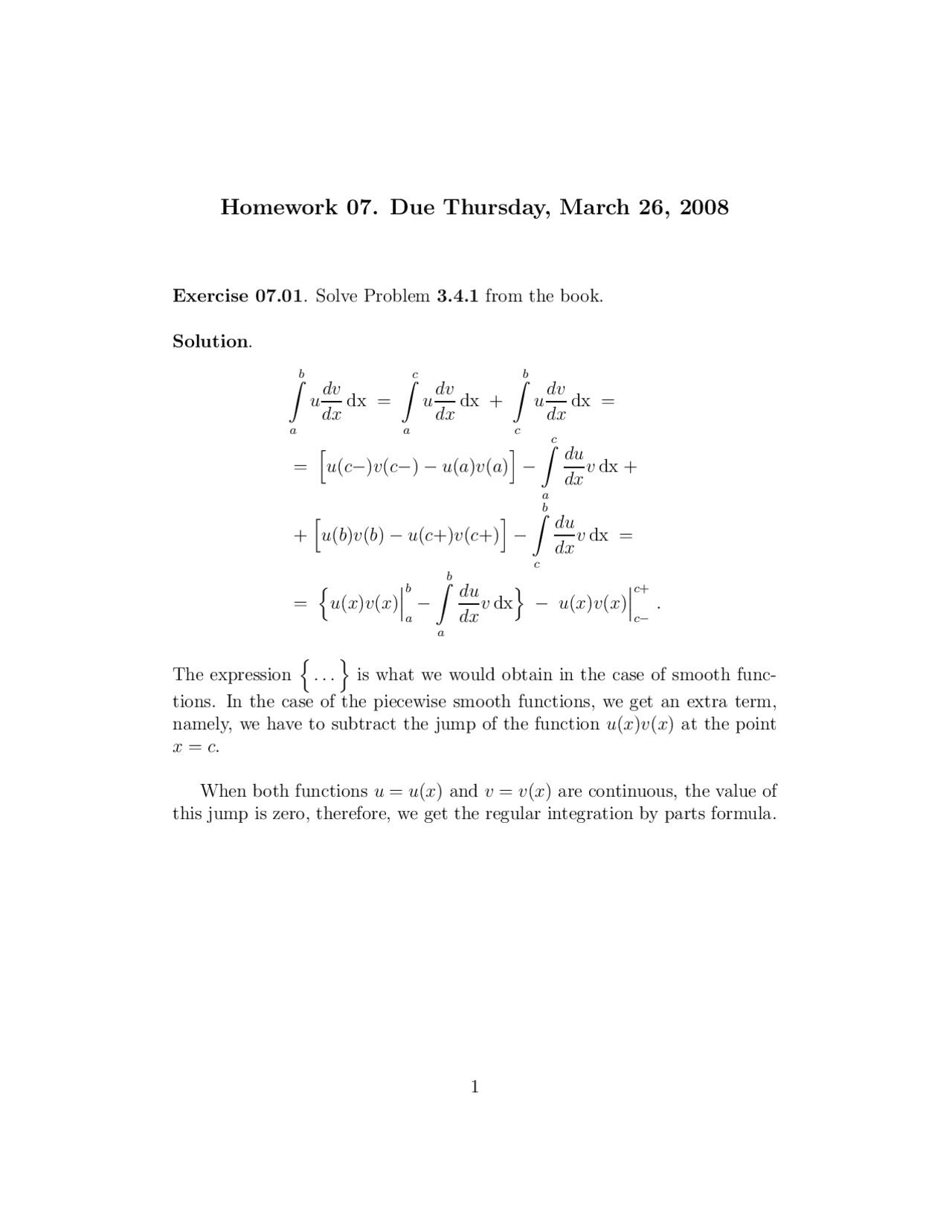 Solved Exercises on Fourier Sine Series - Assignment 7 | MATH 3363 - Docsity