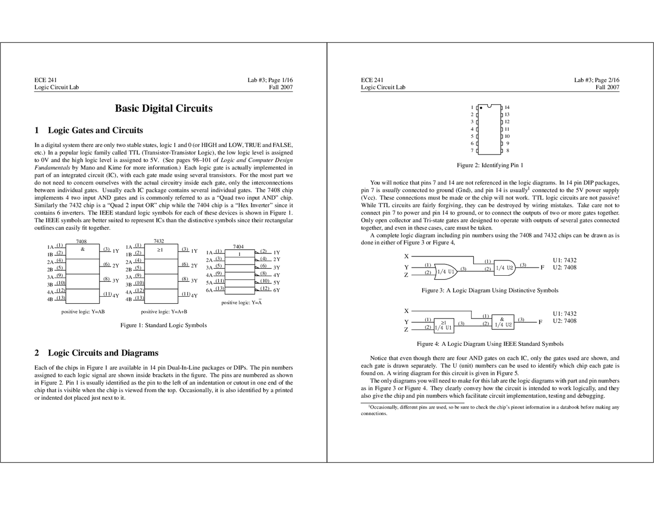 Logic Gates And Circuits On Basic Digital Circuits Ece 241 Docsity