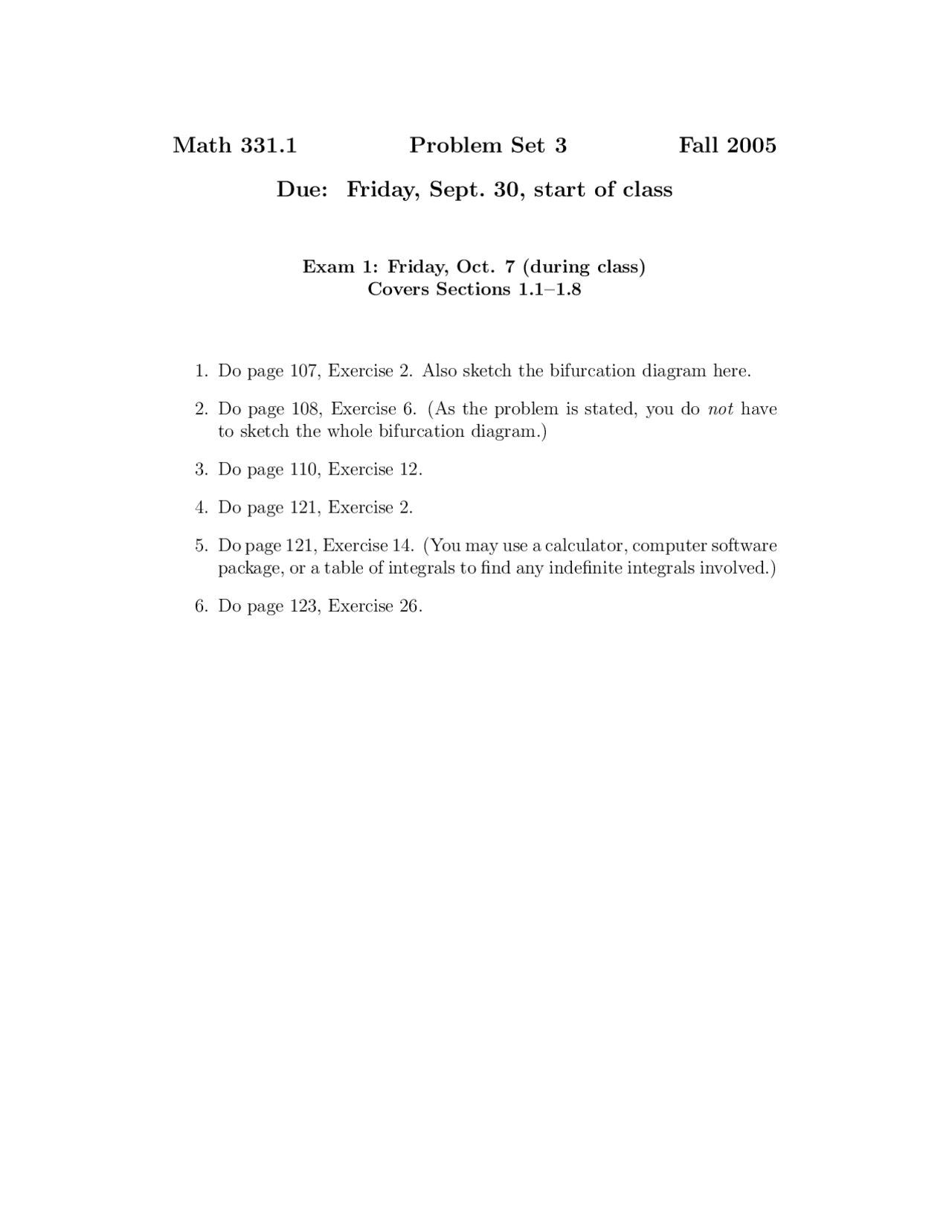 Ordinary Differential Equationsscience Engineering Problem Set 3