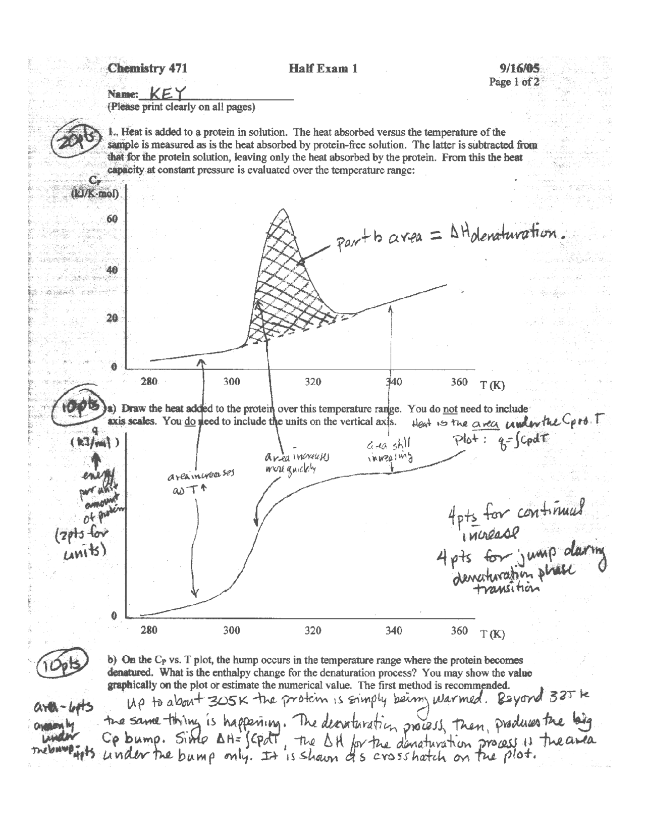Exam 1 With Solution Elementary Physical Chemistry Chem 471 Docsity