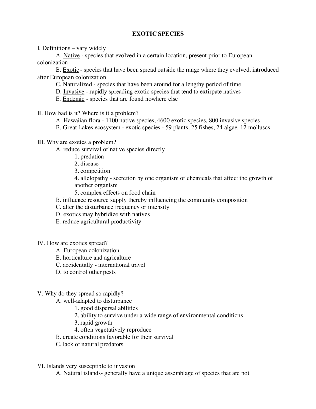 Exotic Species: Definition, Impacts, and Control Measures - Prof. Karen ...