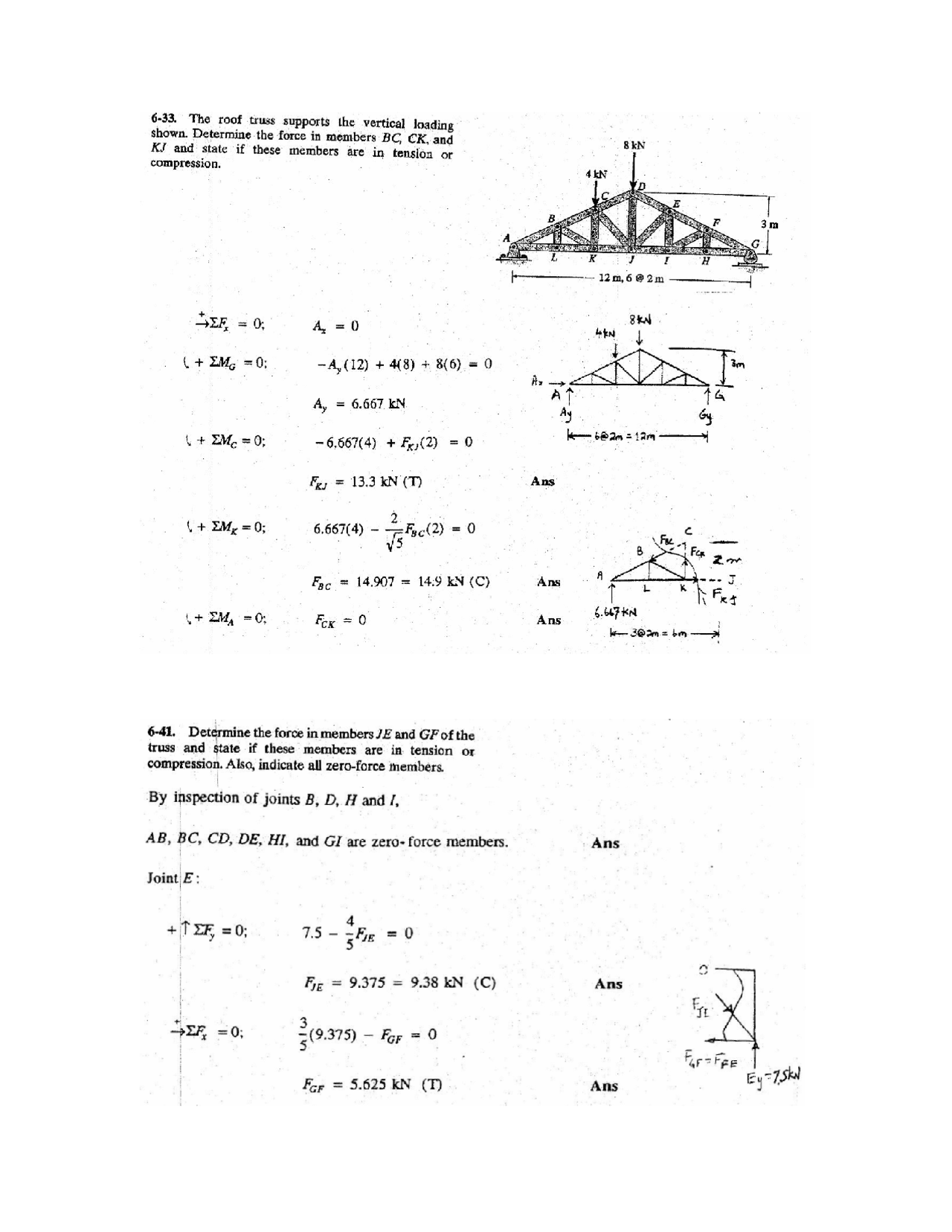 Solved Questions For Assignment 19 Engineering Statics Engr 210 Docsity
