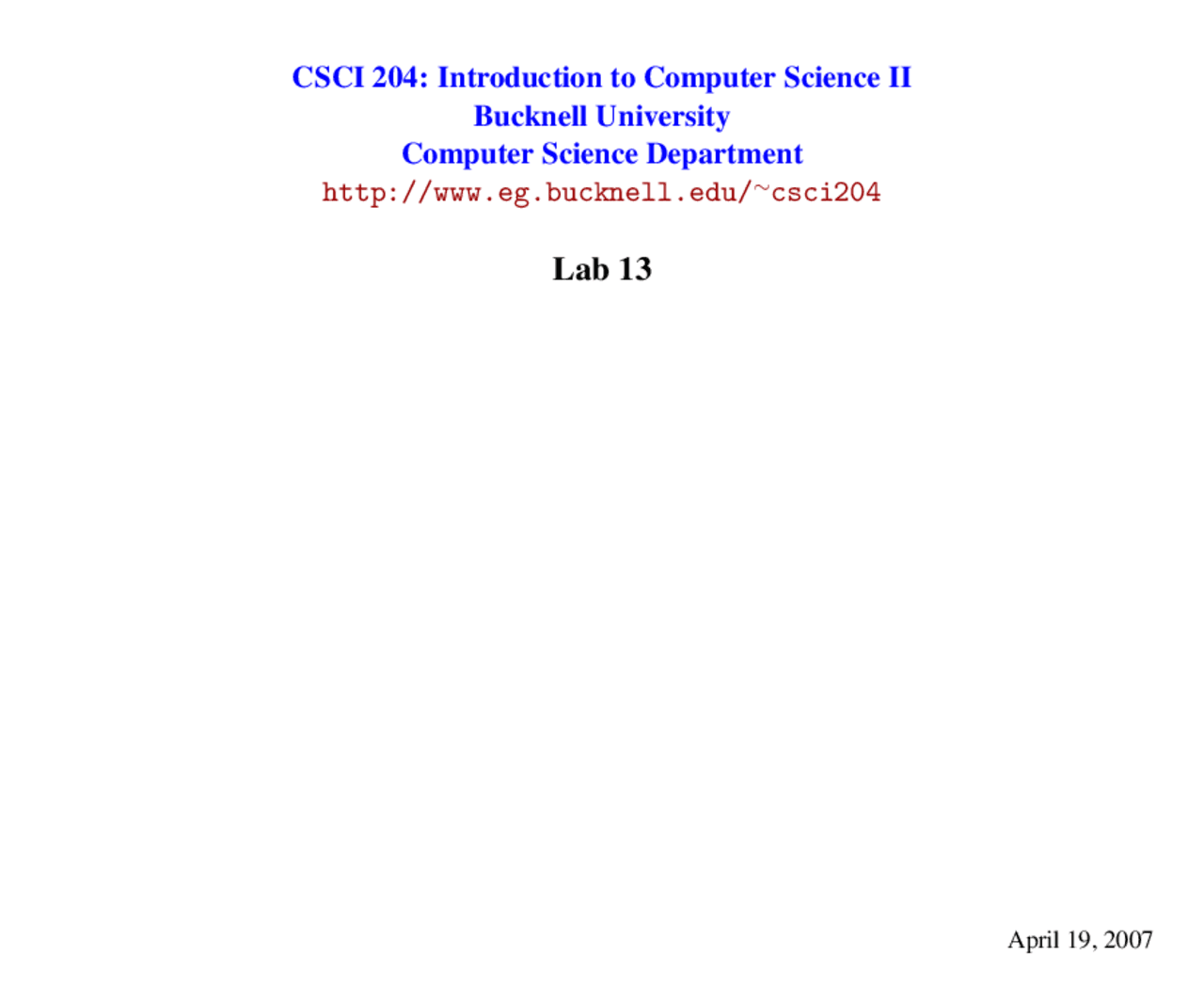 An Introduction to Animal Game in Computer Science Laboratory | CSCI 204 - Docsity