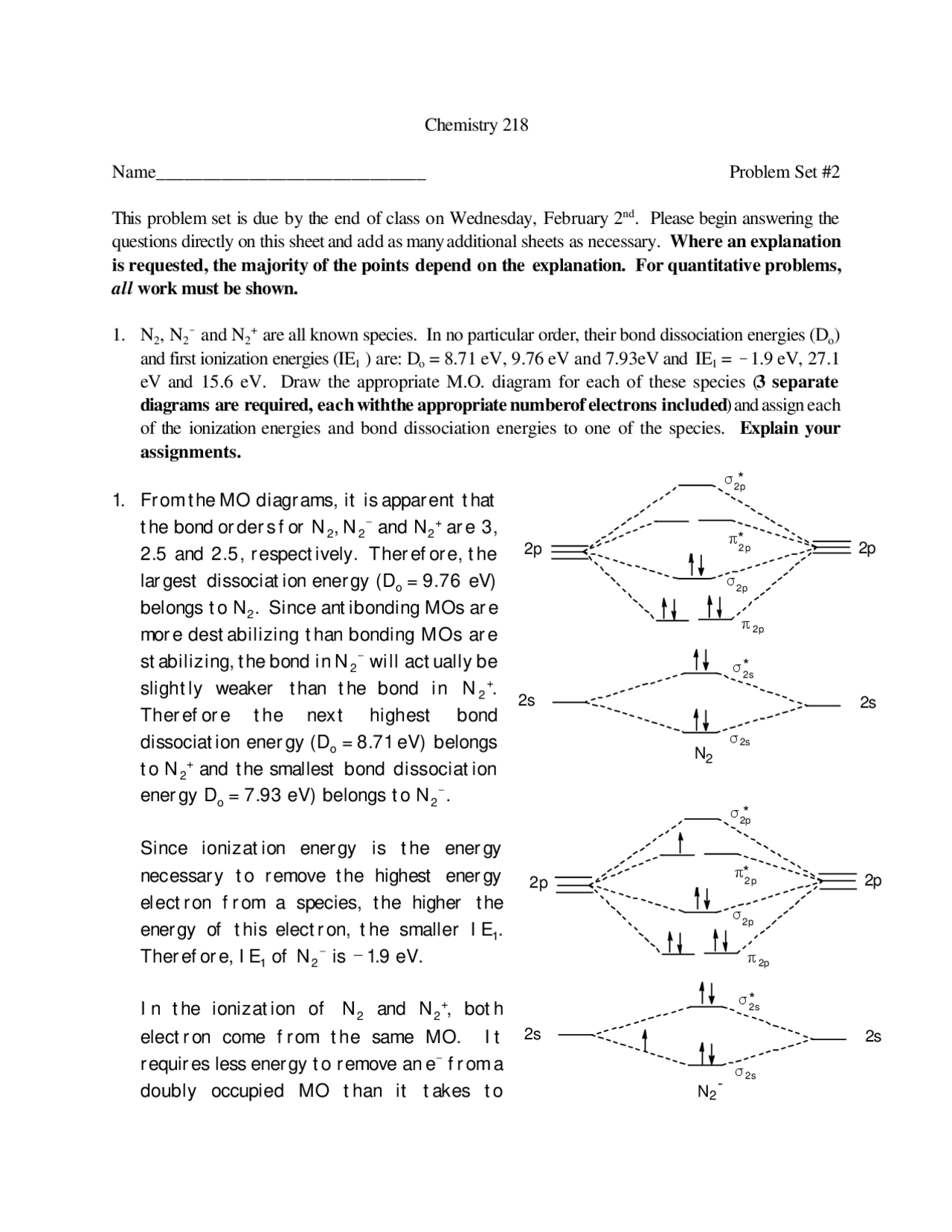 3 Solved Problems In Assignment Introduction To Inorganic Chemistry
