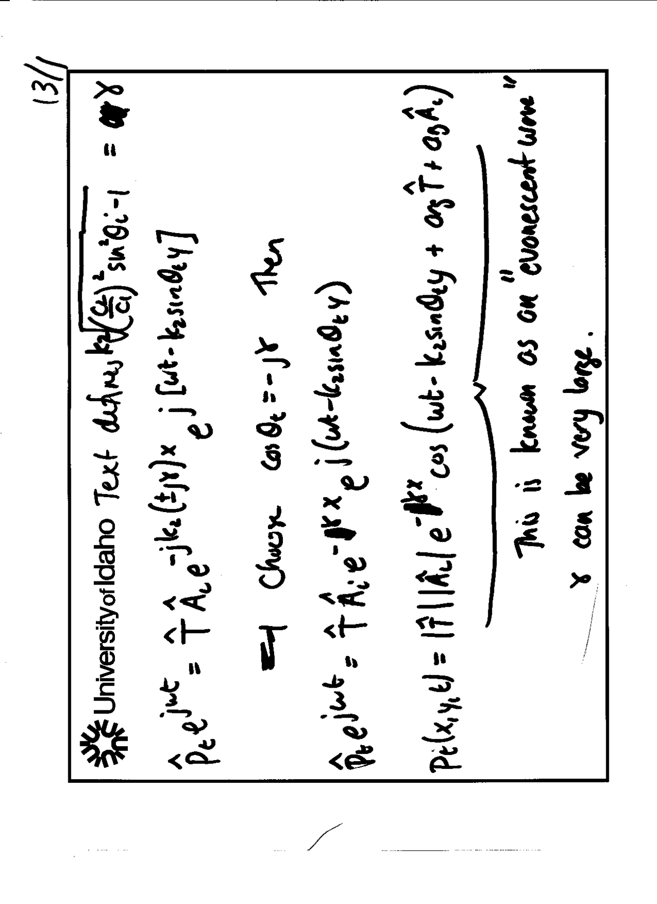Handwritten Notes On Evanescent Wave Me 413 Docsity