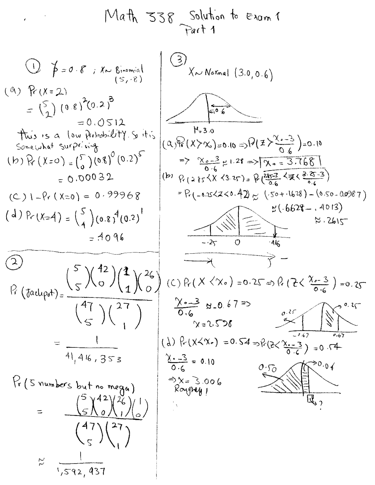 Midterm Exam 1 With Solution Statistics Applied To Natural Sciences