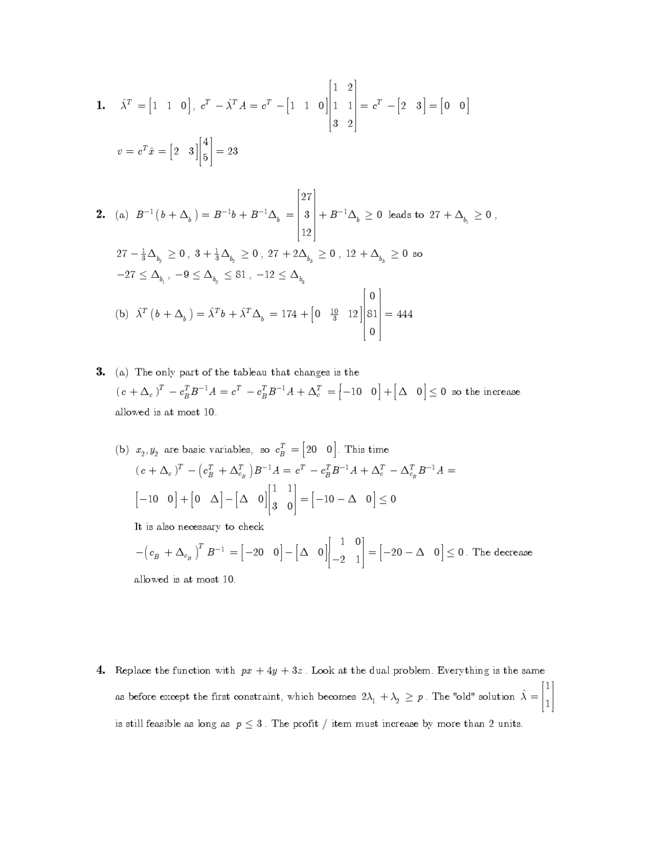 6 Solved Questions on Payoff Matrix - Assignment | MATH 444 - Docsity
