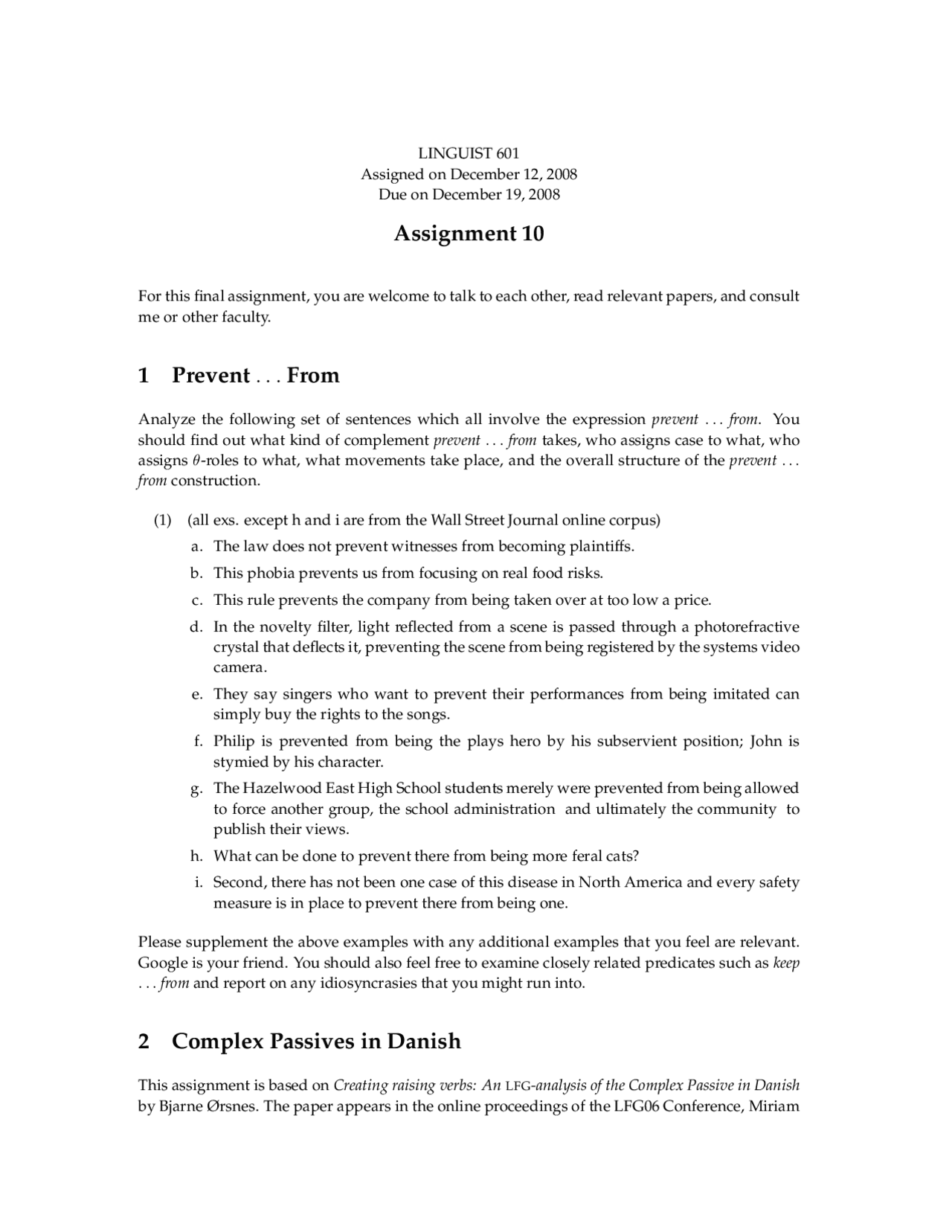 Assignment 10 On Introduction To Transformational Grammar Linguist