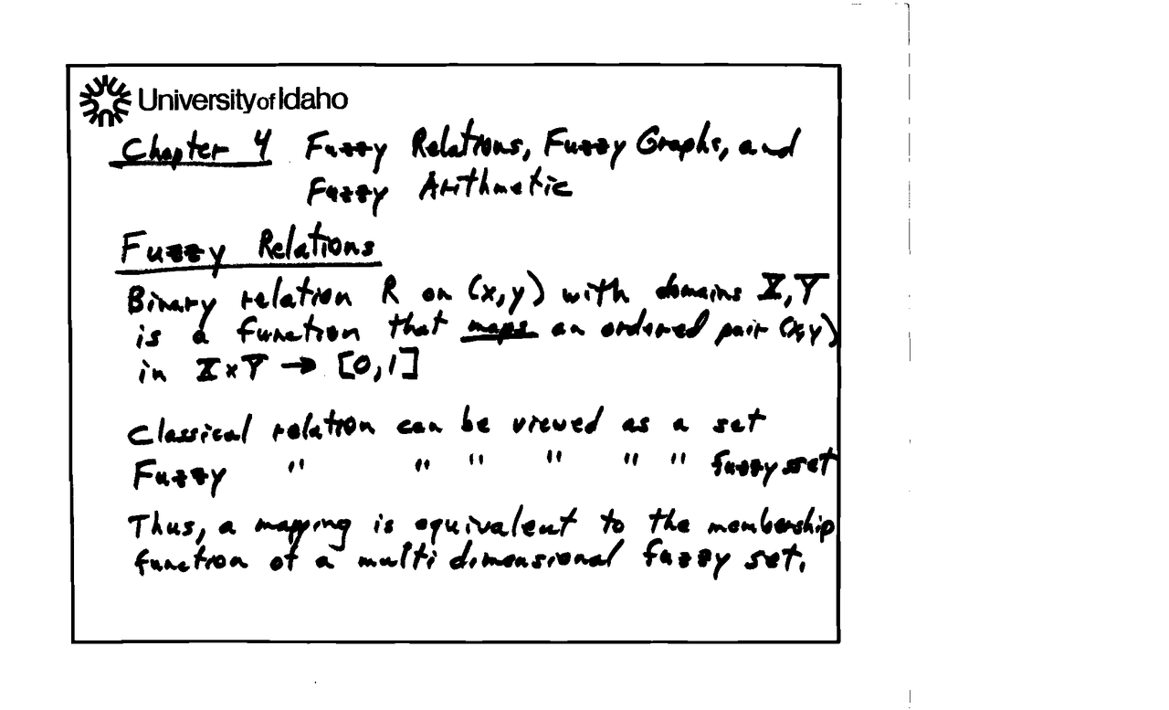 Fuzzy Relations Fuzzy Graphs And Fuzzy Arithmetic Me 504 Docsity