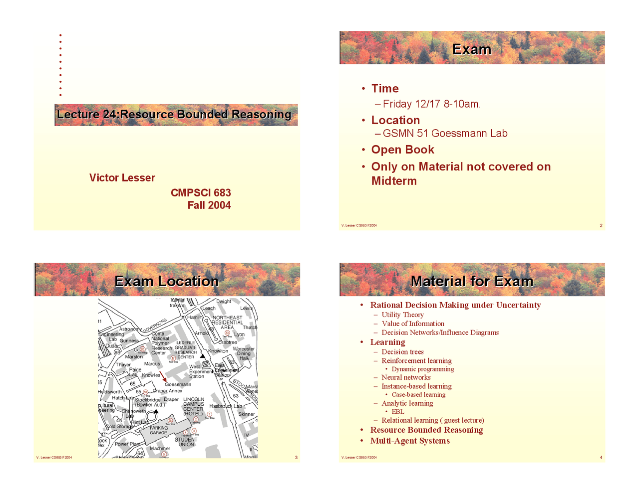 Resource Bounded Reasoning Lecture Slides Cmpsci 683 Docsity