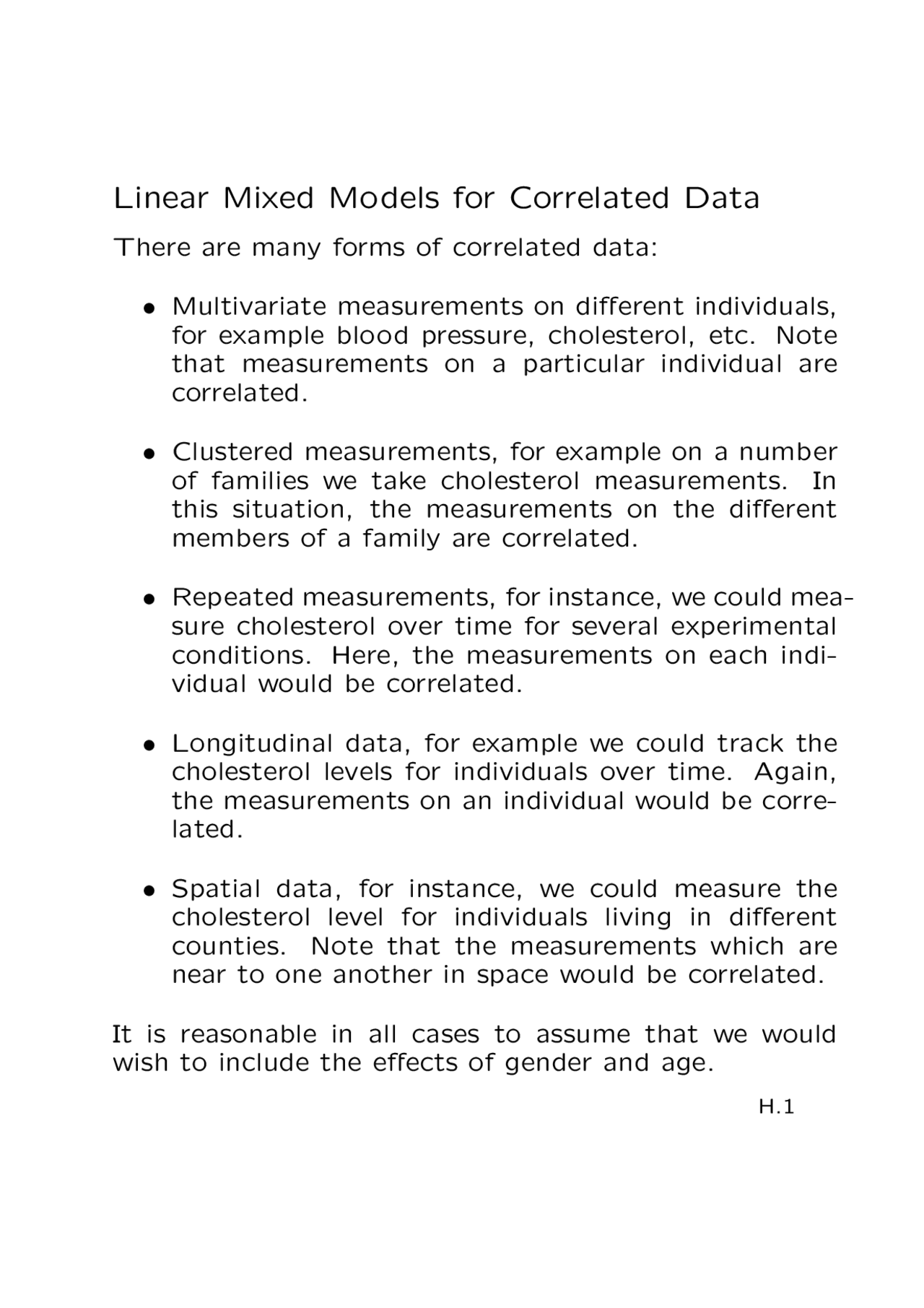 Linear Mixed Model for Exam - Data Analysis II | STAT 8320 | Exams Statistics | Docsity