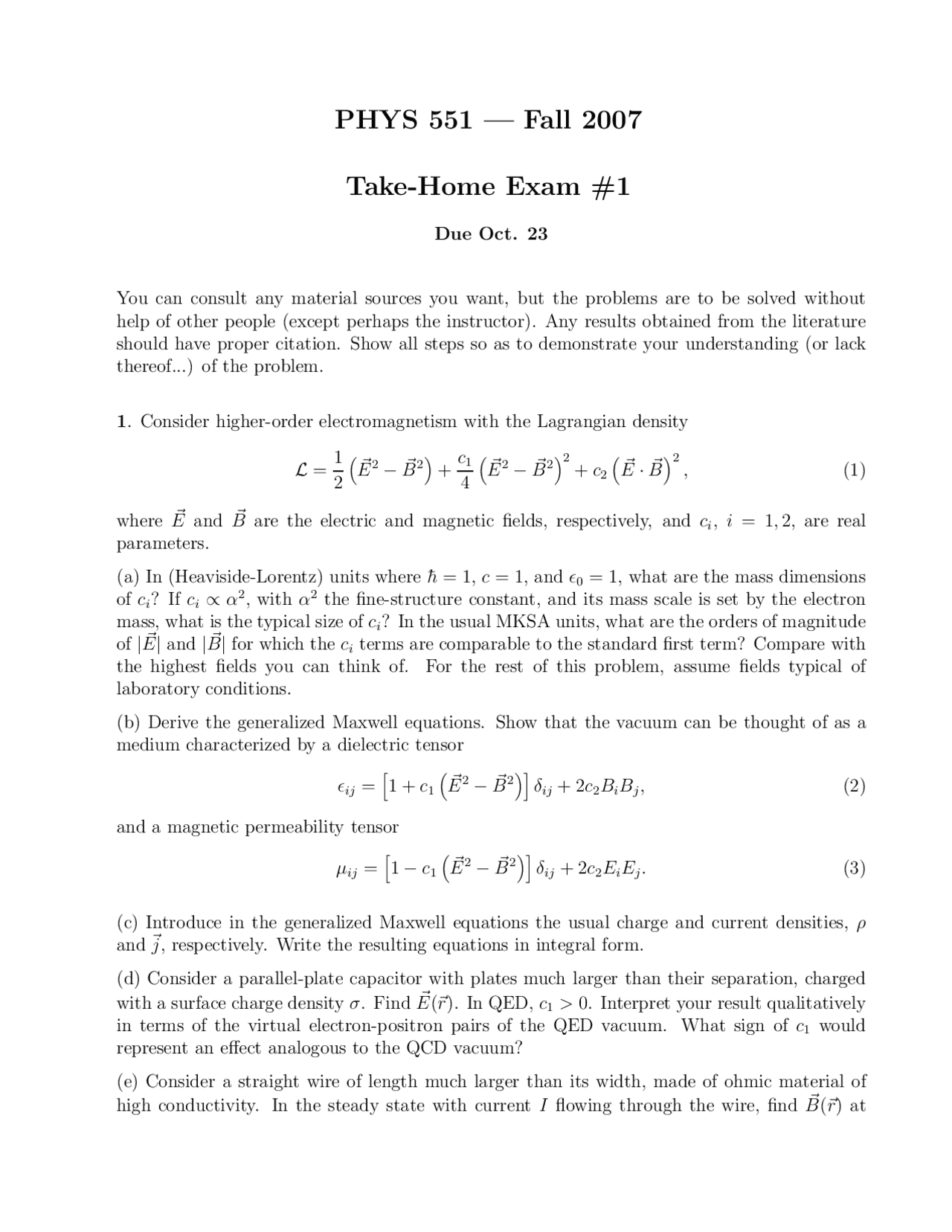 4 Questions With Solution Of Nuclear Physics Exam 1 Phys 551 Docsity