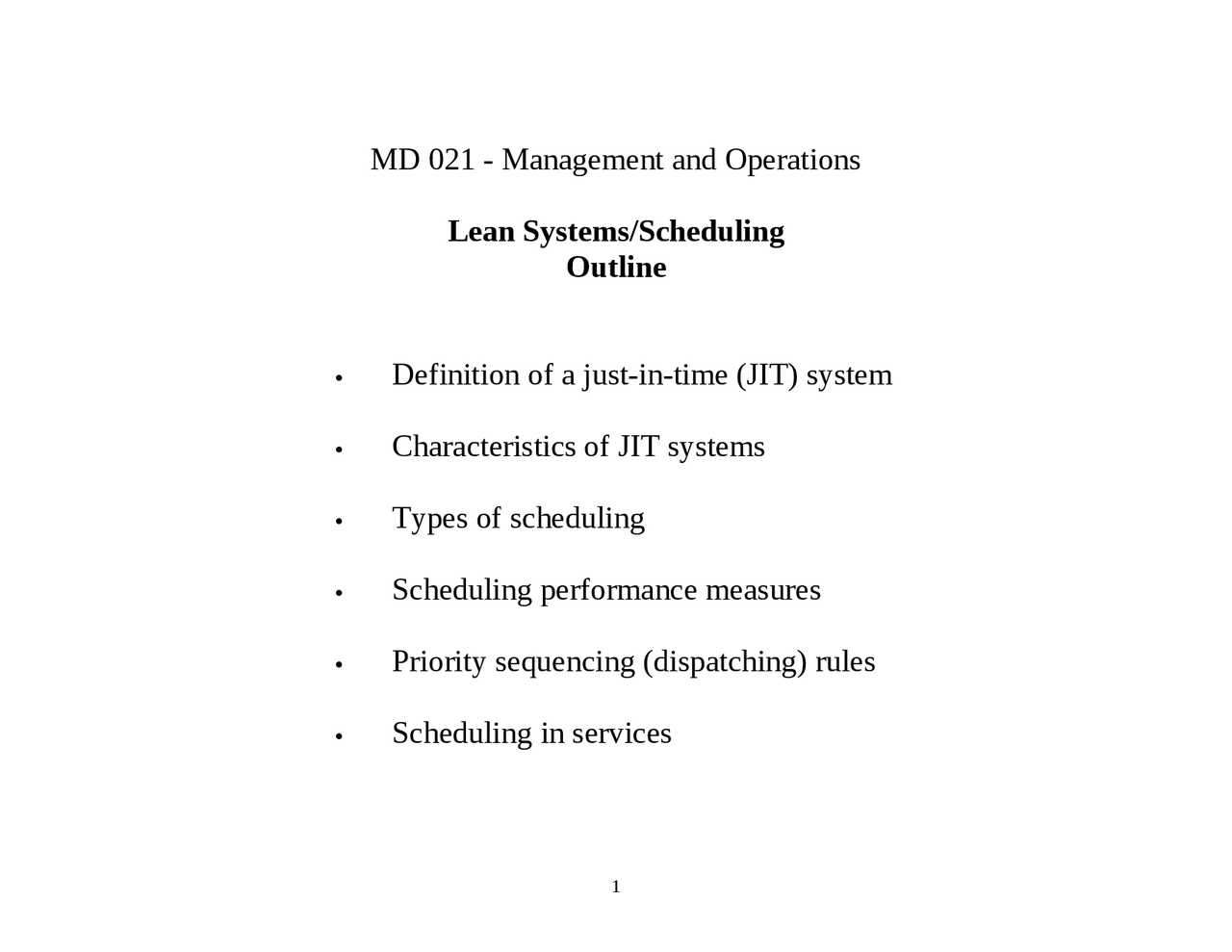 Types Of Scheduling In Operations And Management Outline Md 021