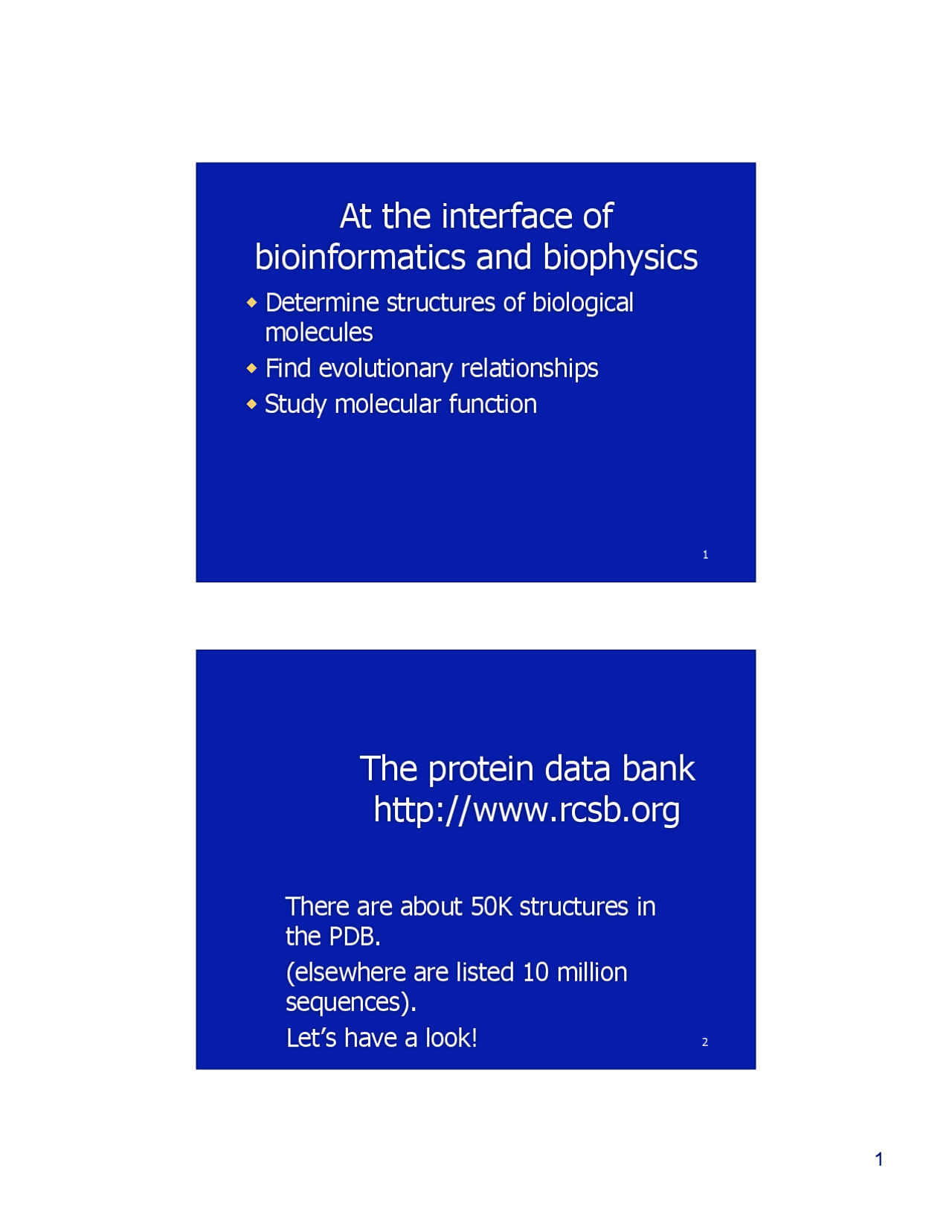 At the Interface of Bioinformatics and Biophysics | CAM 397 - Docsity