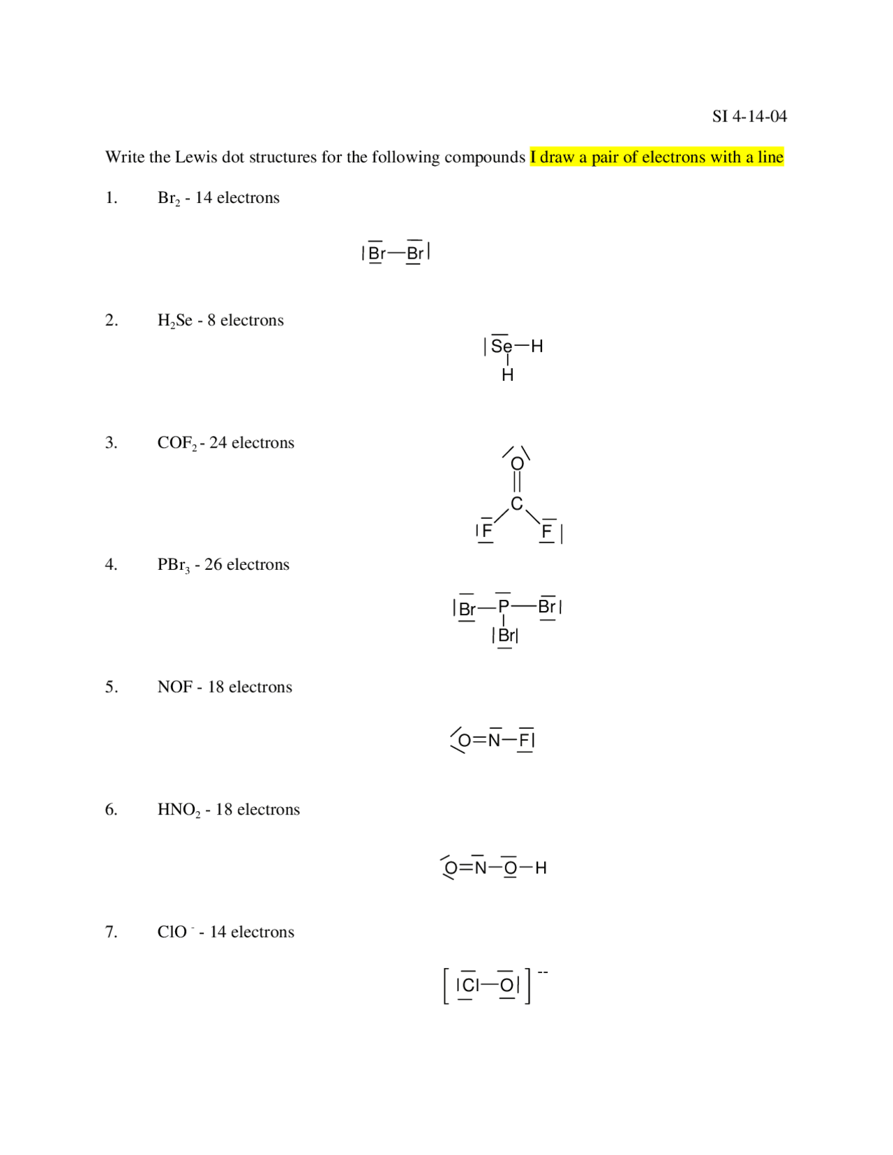 14 Assignment Questions On Introductory Chemistry I Che 1101 Docsity