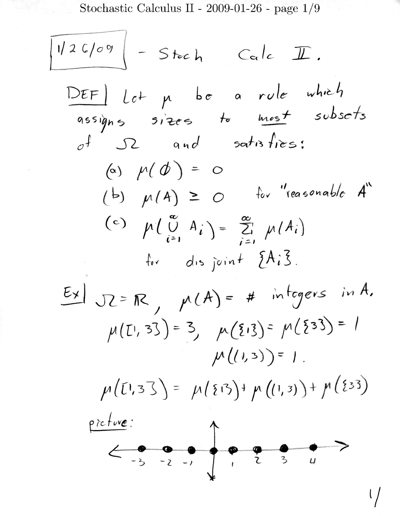 Handwritten Notes On Stochastic Calculus Ii M 375t Docsity