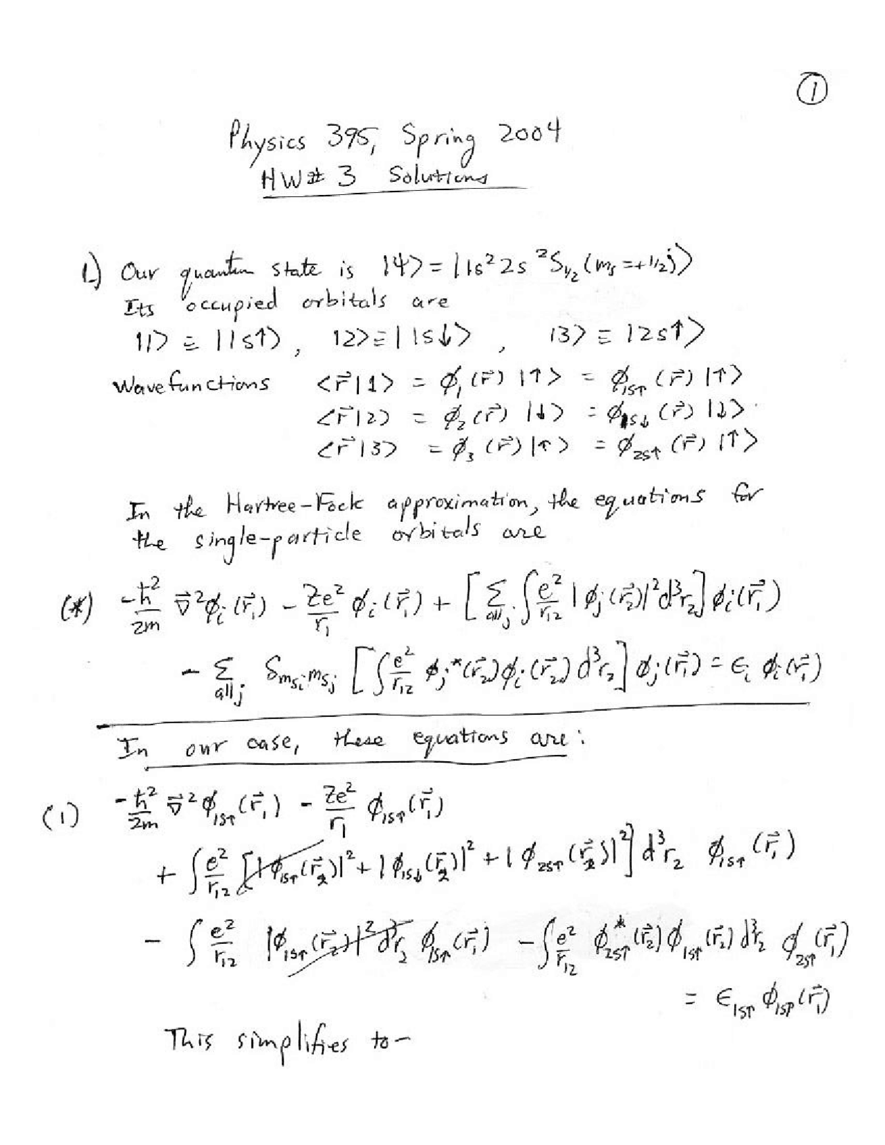 Homework 3 Solutions On Laser Physics Phy 395m Docsity