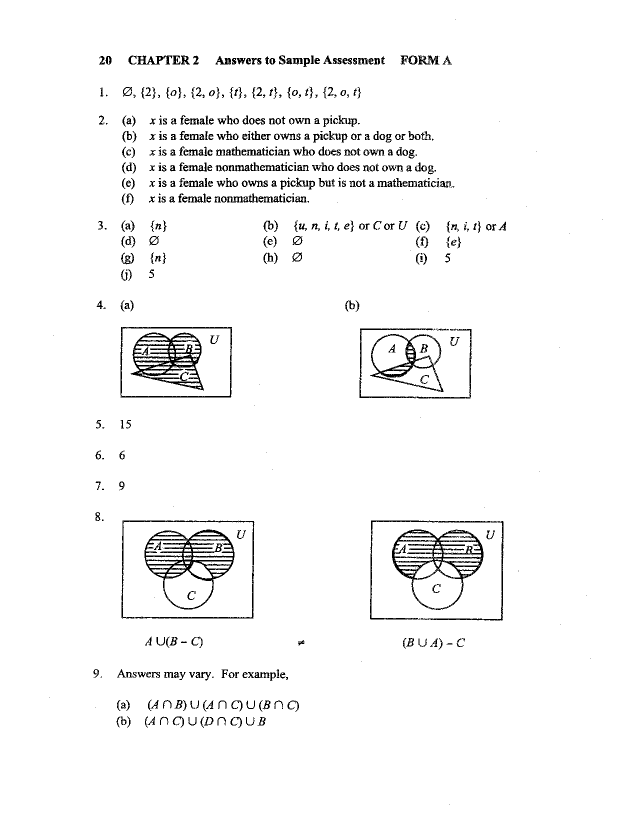Answers To Sample Assessment Plane Trigonometry Math 111 Docsity