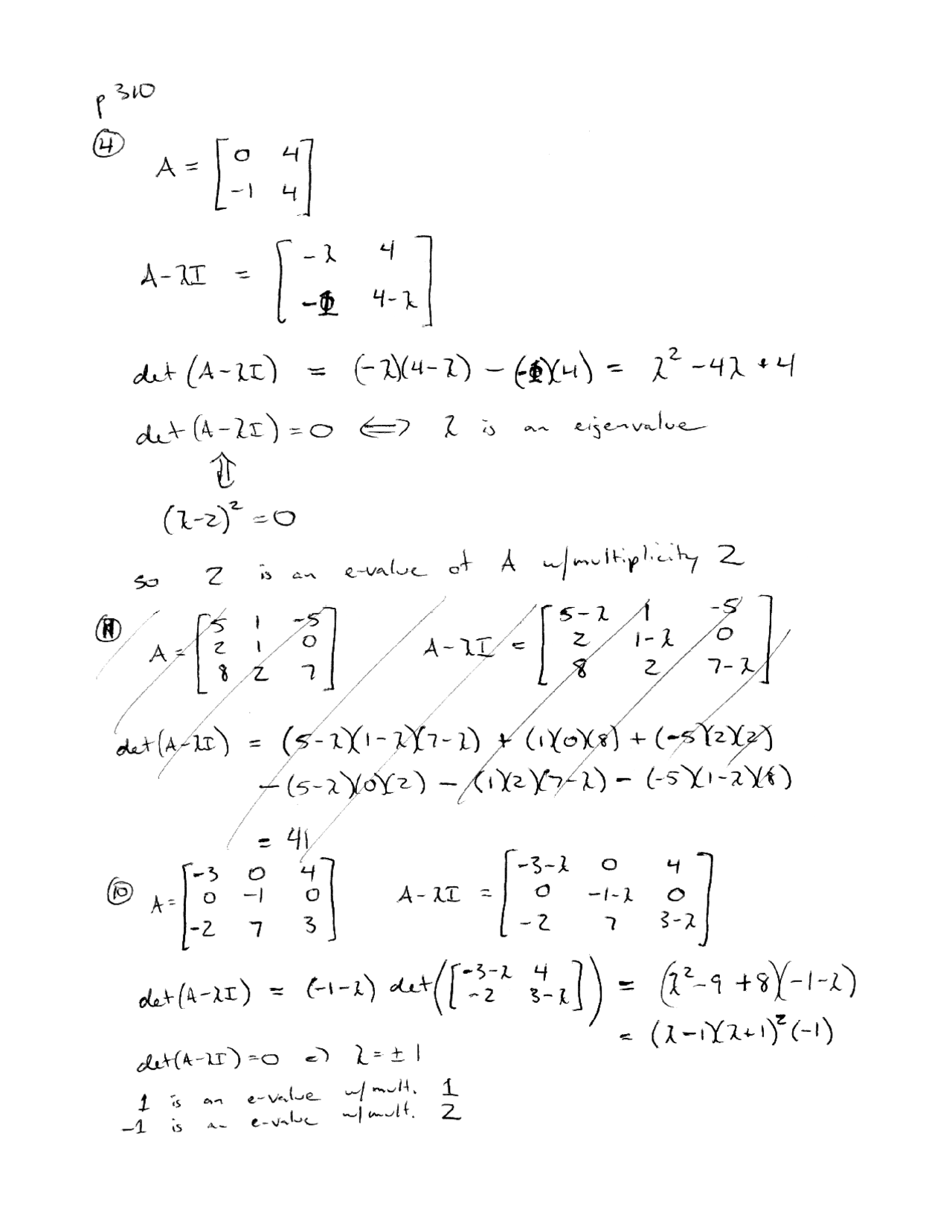Assignment 8 Questions with Solutions - Matrices and Matrix Calculations | M 340L - Docsity