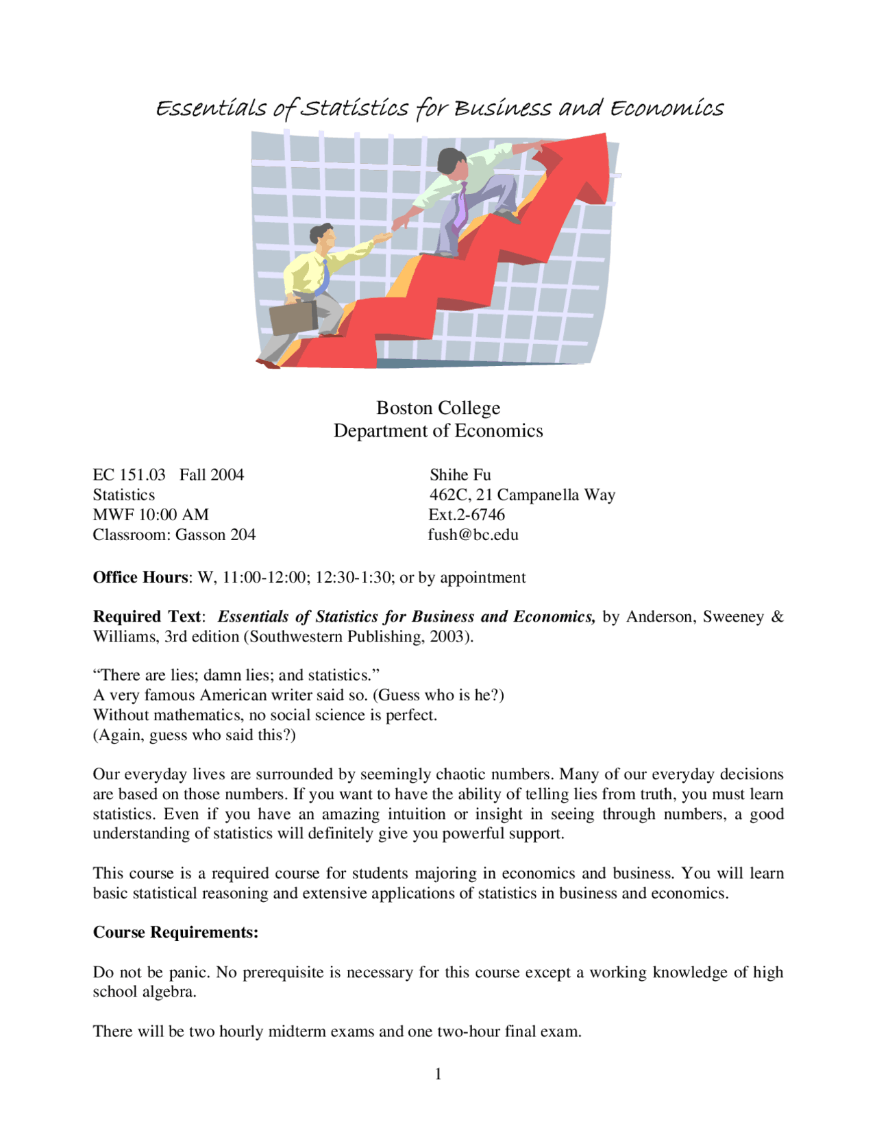 Essential of Statistics for Business and Economics | EC 151 | Exams ...
