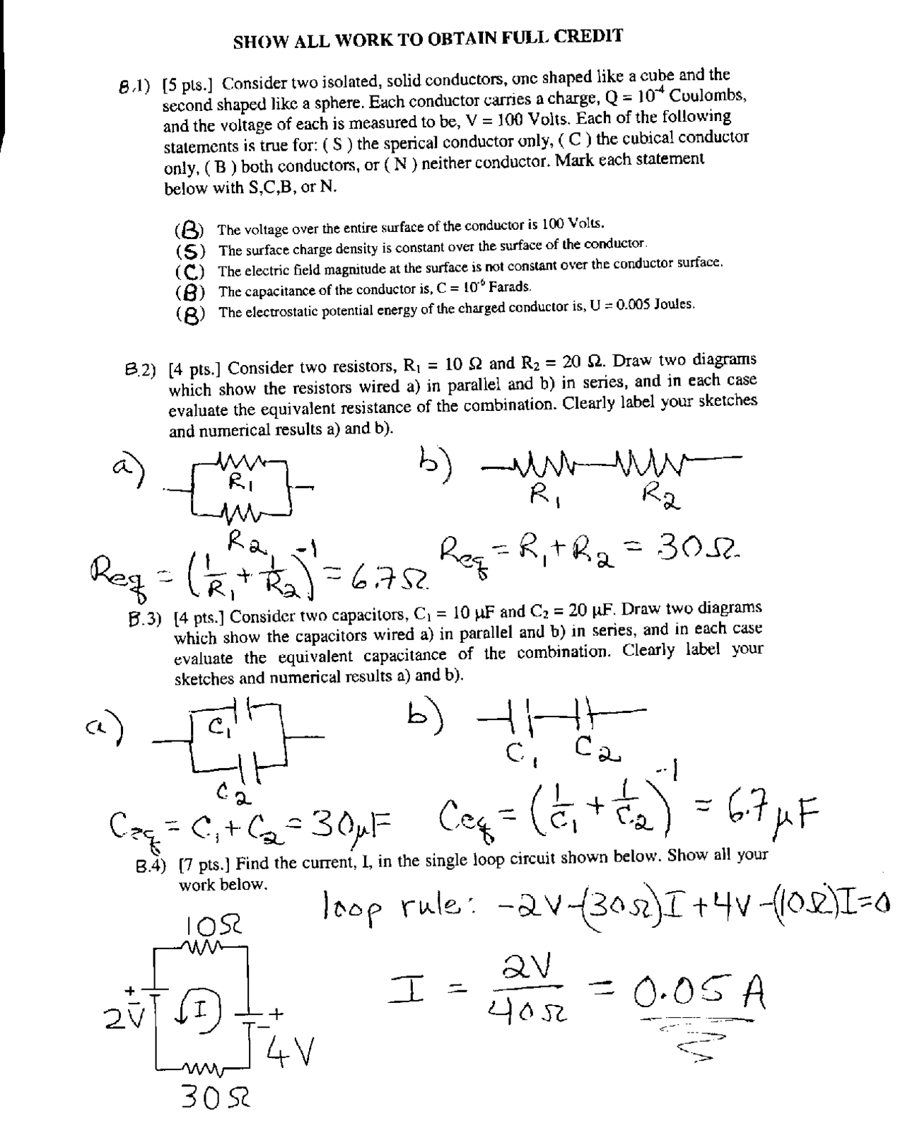 Assignment Questions On General Physics B Phy 2049c Assignments Physics Docsity