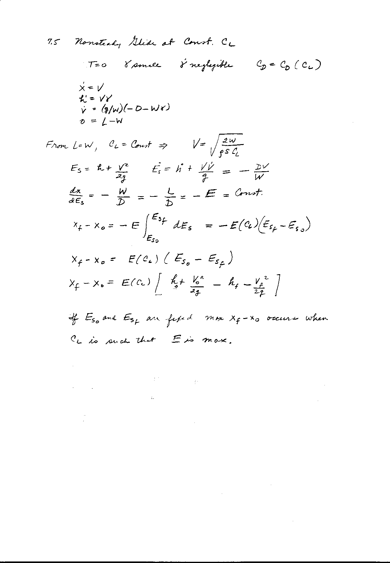 Solved Problem On Flight Dynamics Ase 367k Docsity