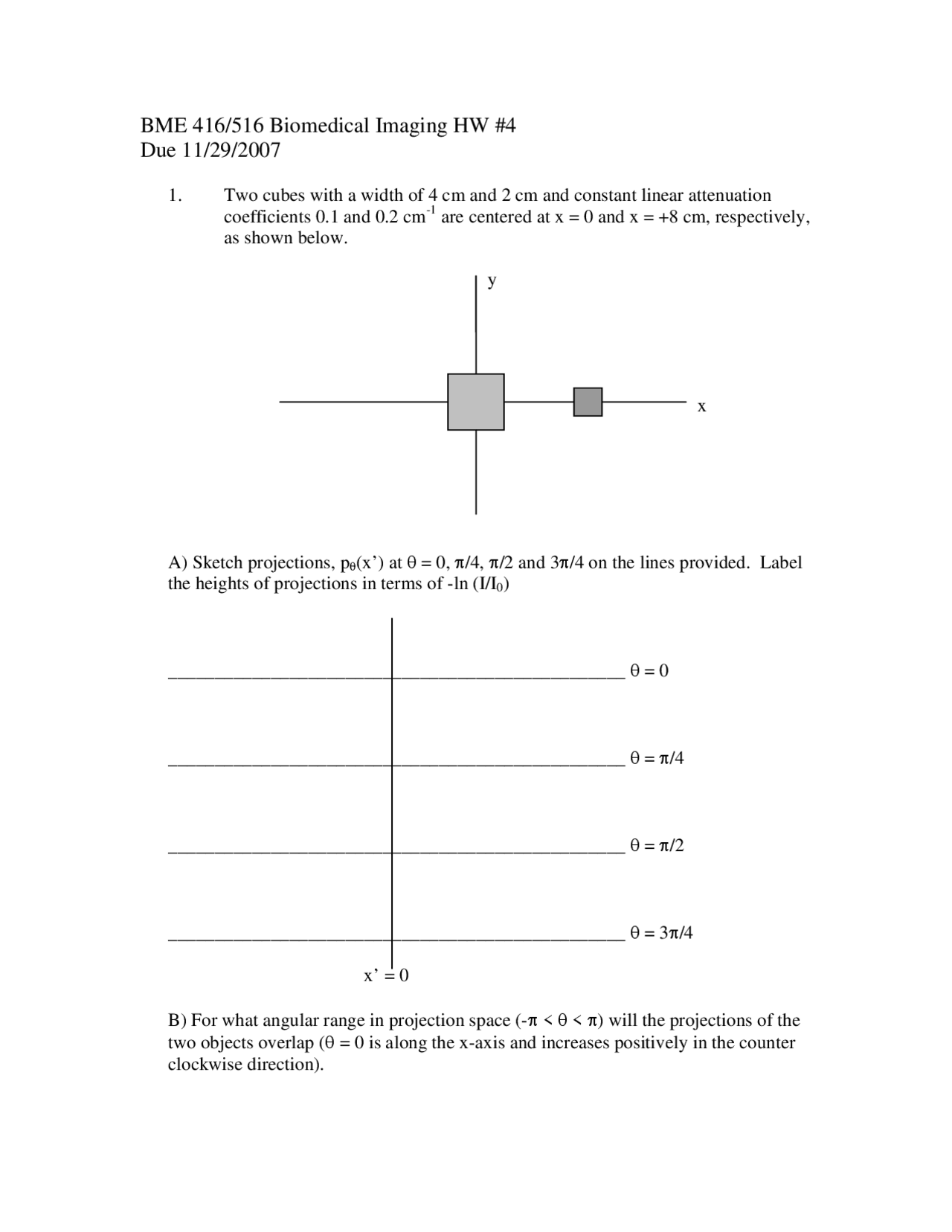 Homework Iv Mcqs Biomedical Imaging Bme 416 Docsity