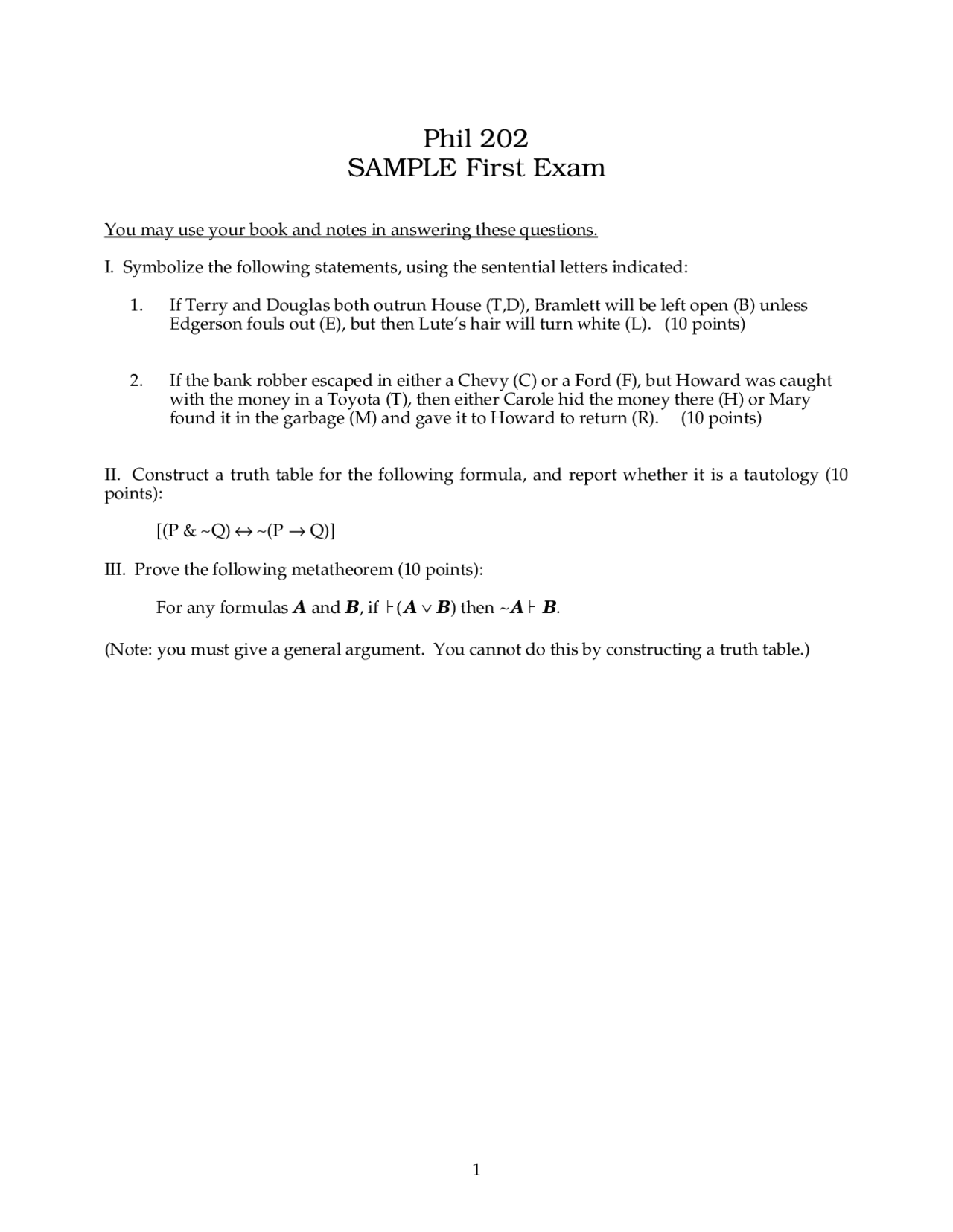 2 Questions Solution Of Introduction To Symbolic Logic Exam Phil