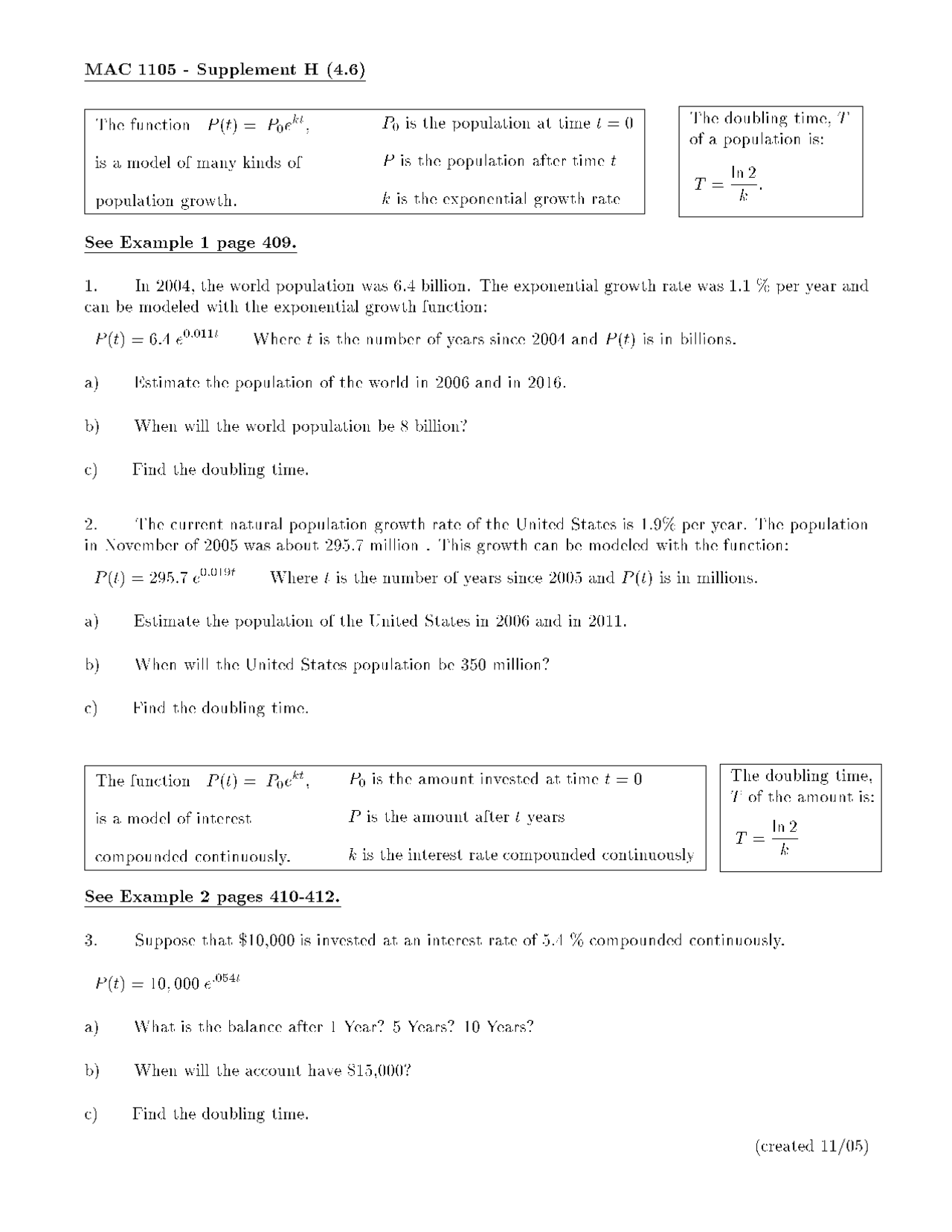 College Algebra - 7 Questions with Answer | MAC 1105 | Exams Algebra ...