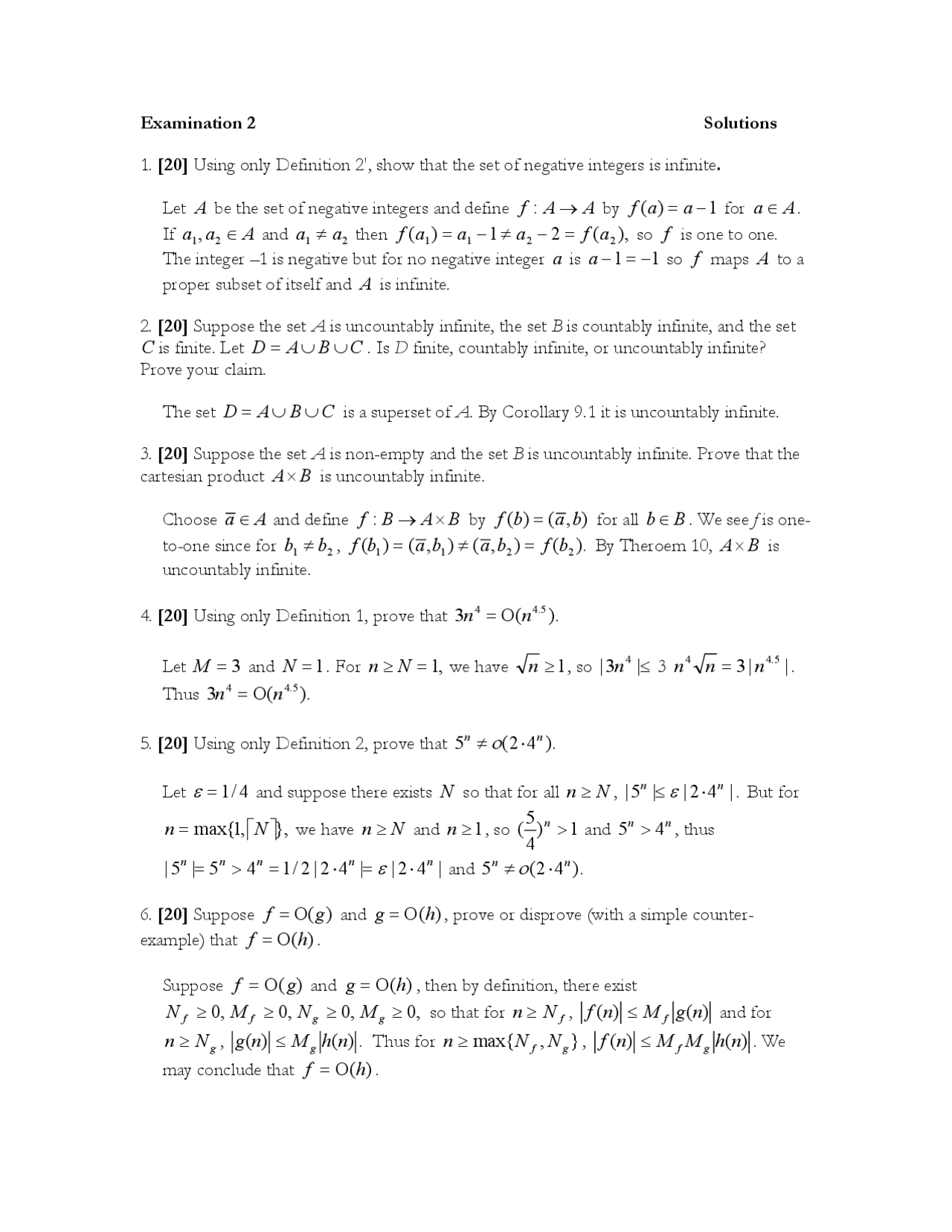 Solutions for Exam 2 - Theory of Probability II | N 1 | Exams Health ...